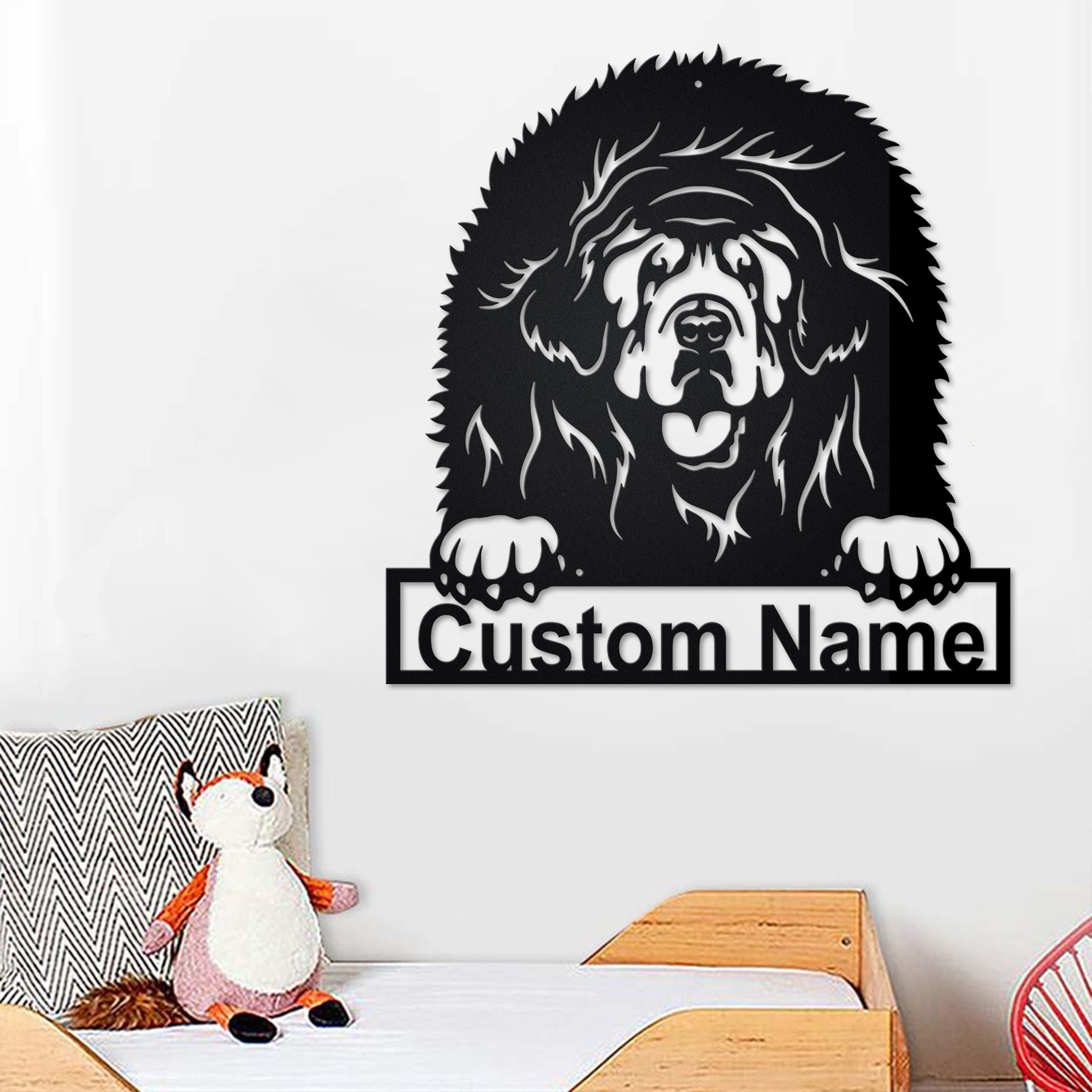 Custom Tibetan Mastiff Dog Metal Wall Art, Personalized Tibetan Mastiff ...