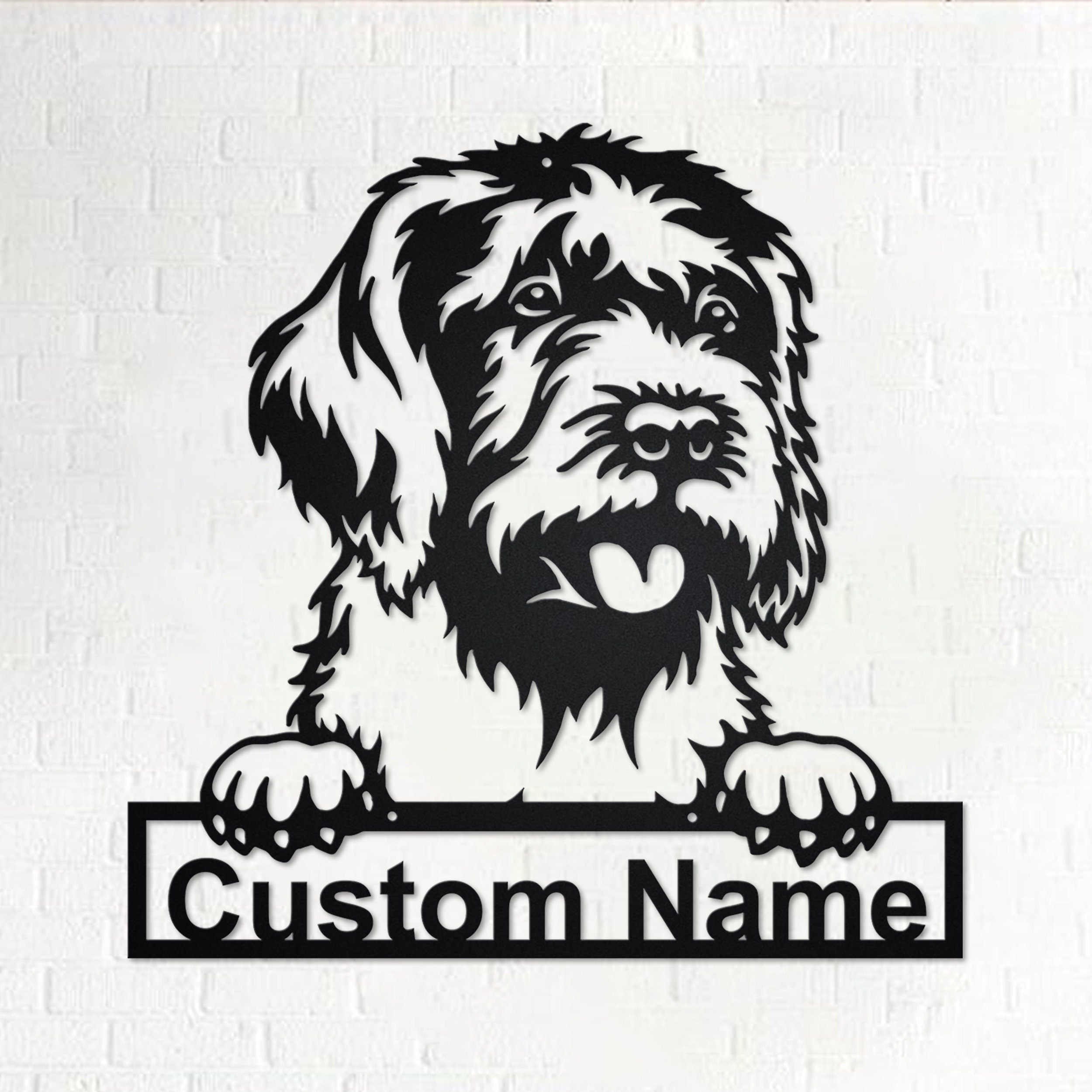 Custom Wirehaired Pointing Griffon Dog Metal Wall Art, Personalized ...