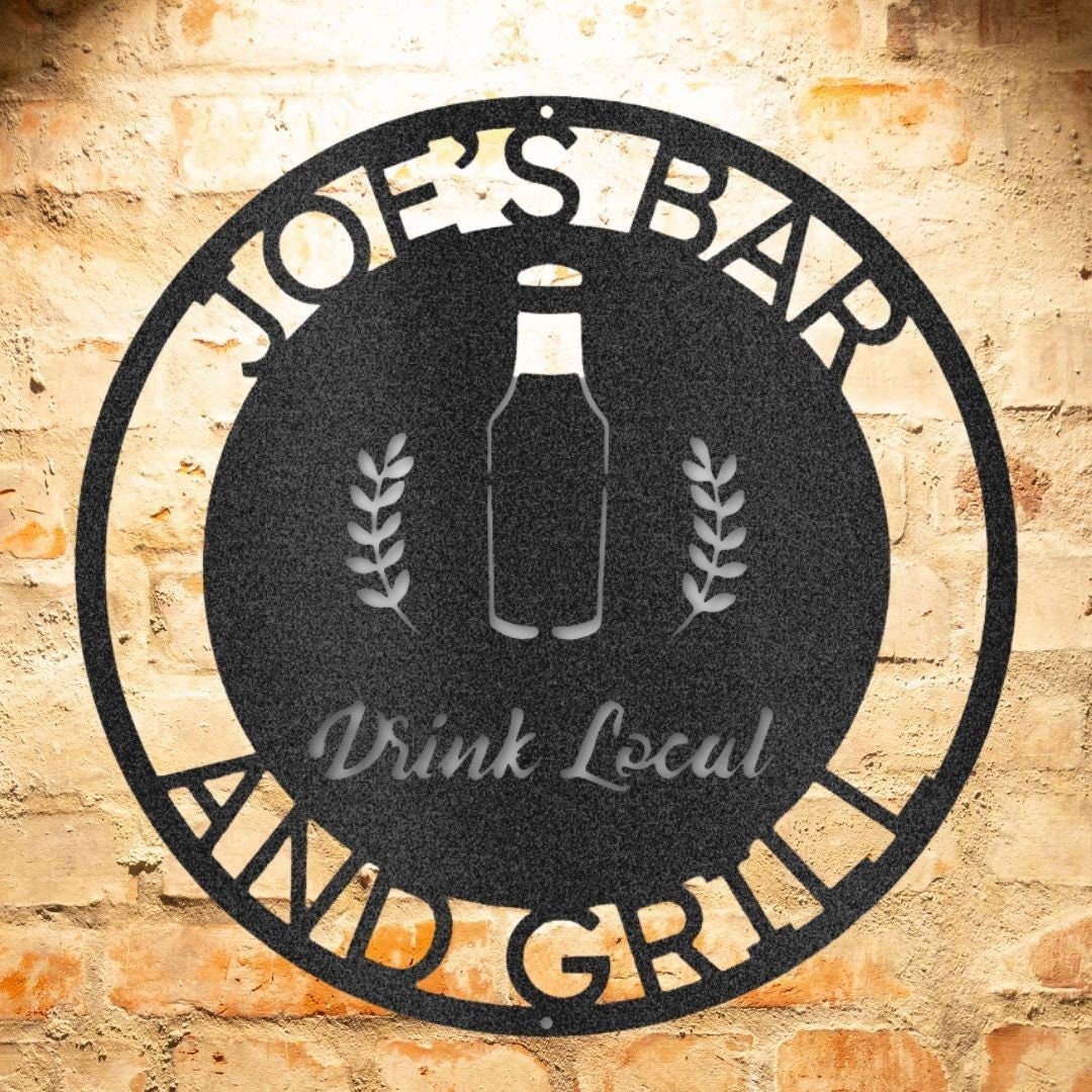 Drink Local Monogram - Steel Sign | Nalaprint