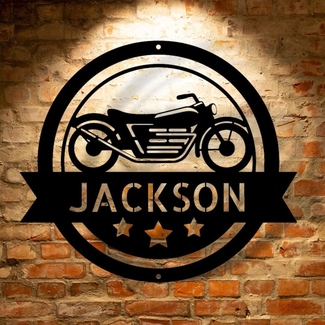 Custom Motorcycle Sign, Motorcycle Personalized Sign Motorcycle ...