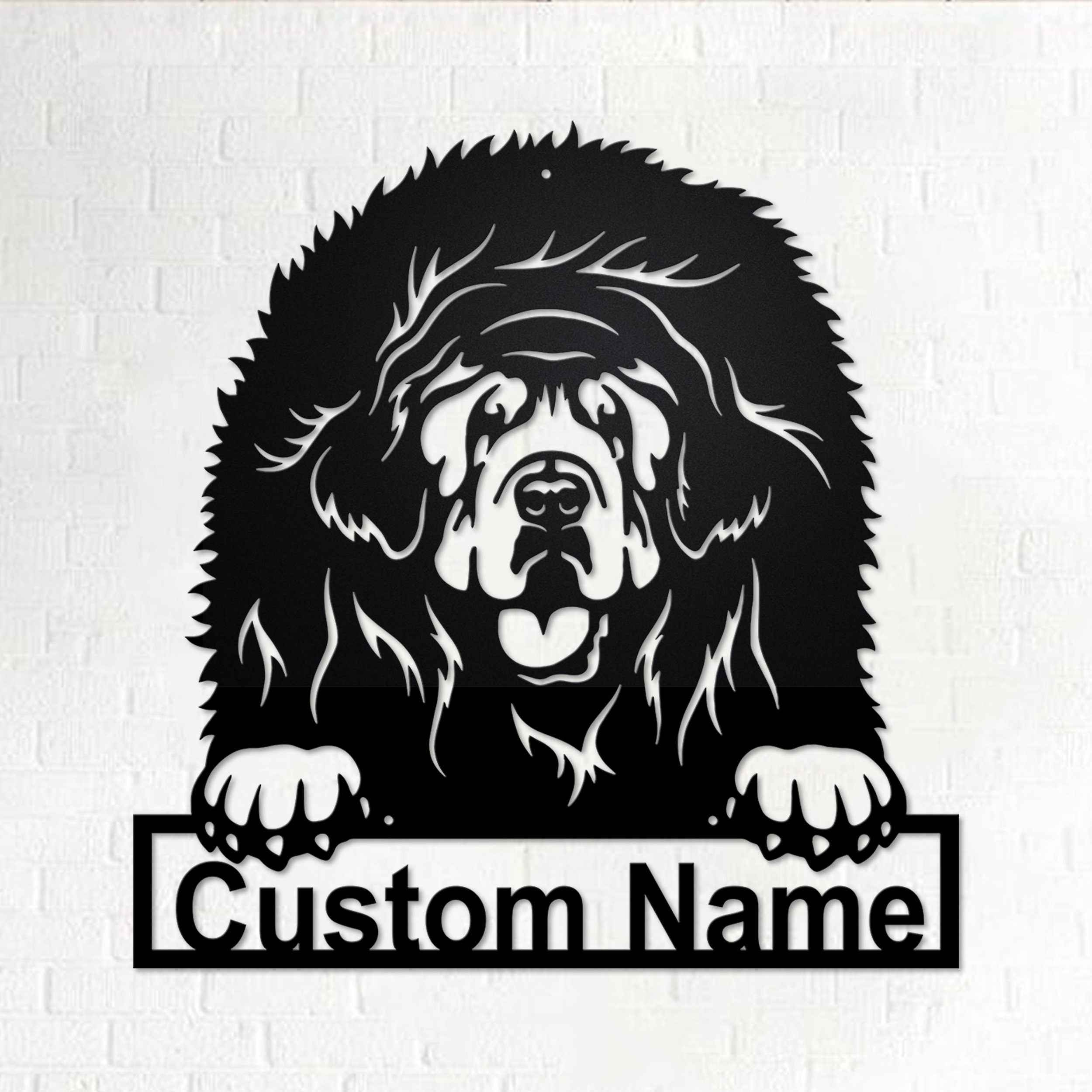 Custom Tibetan Mastiff Dog Metal Wall Art, Personalized Tibetan Mastiff ...