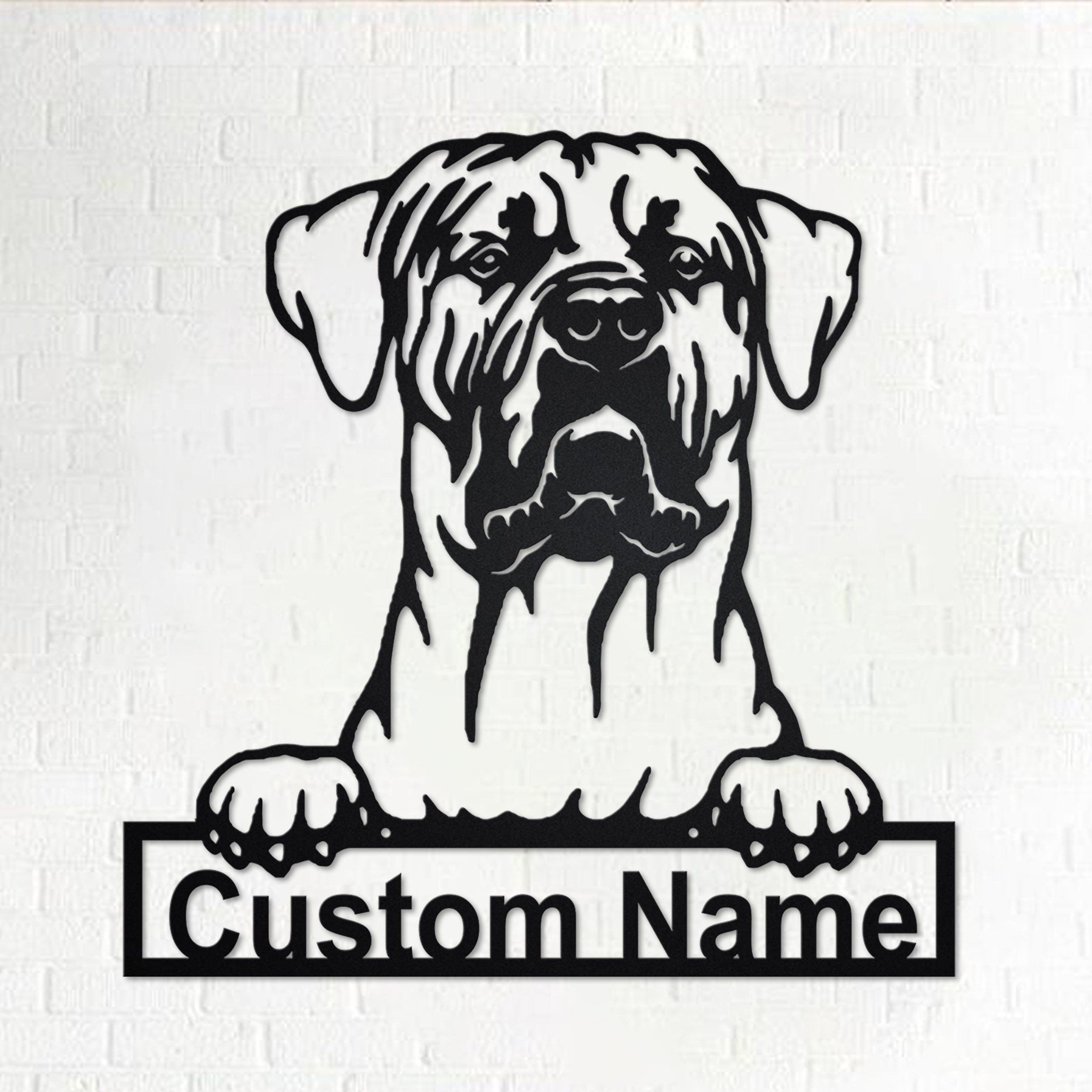 Custom Tosa Inu Dog Metal Wall Art, Personalized Tosa Inu Dog Name Sign ...