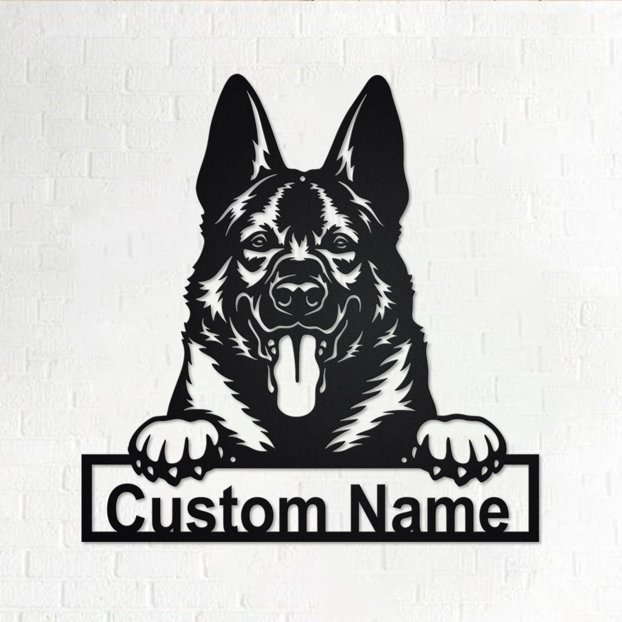 Custom West Gothic Dog Metal Wall Art, Personalized West Gothic Name ...