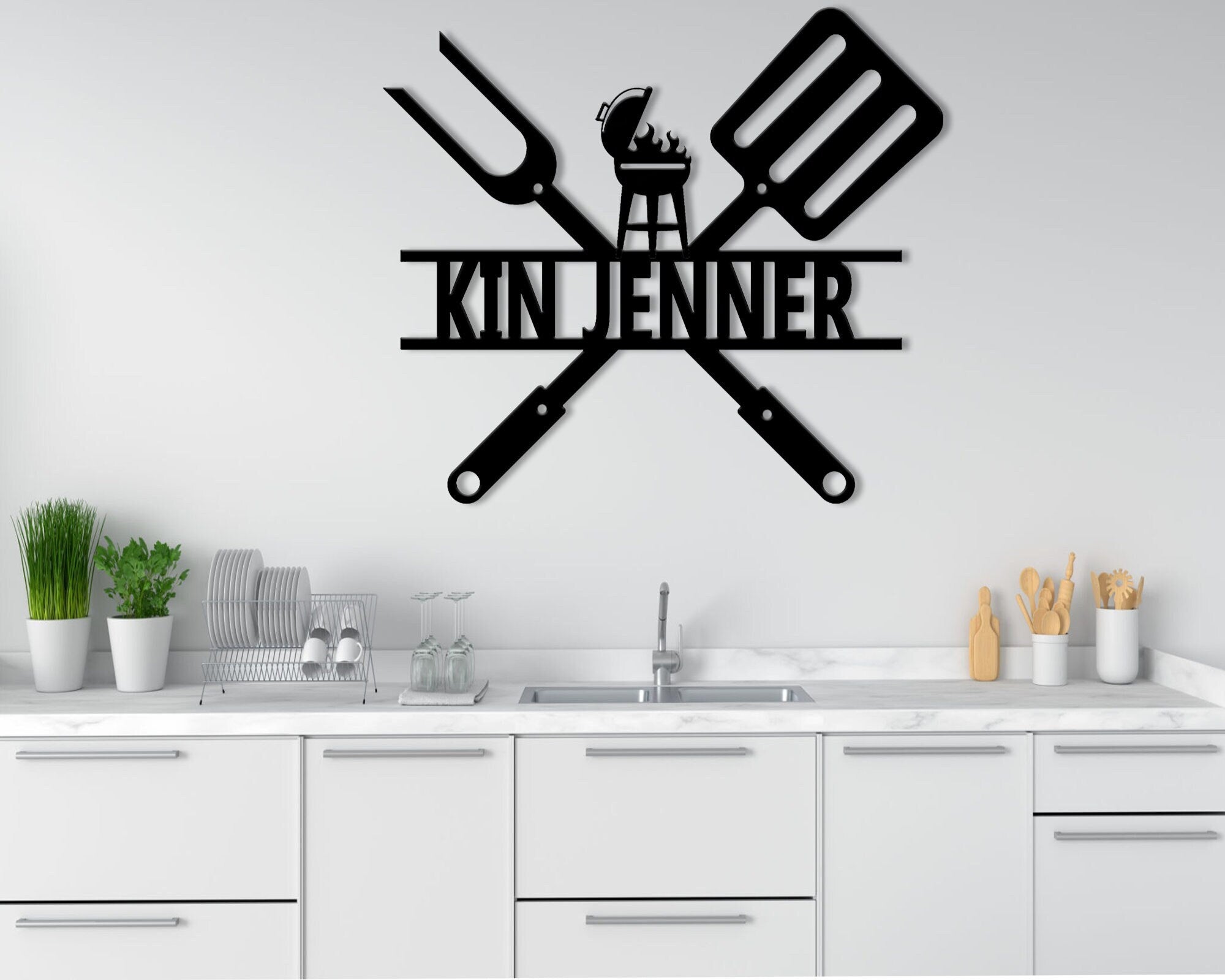 Custom Bbq Metal Sign - Outdoor Kitchen Sign - Bbq Home Sign - Family ...