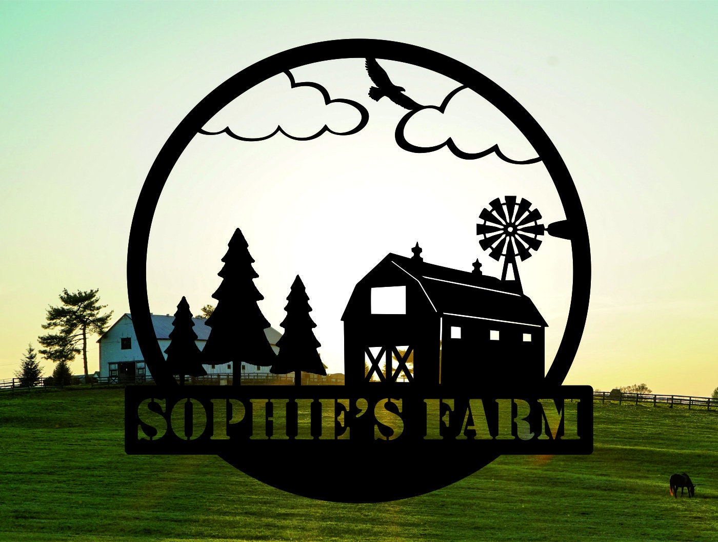 Custom Barn Sign,barn Sign, Metal Farm Sign ,barn - Personalized Family ...