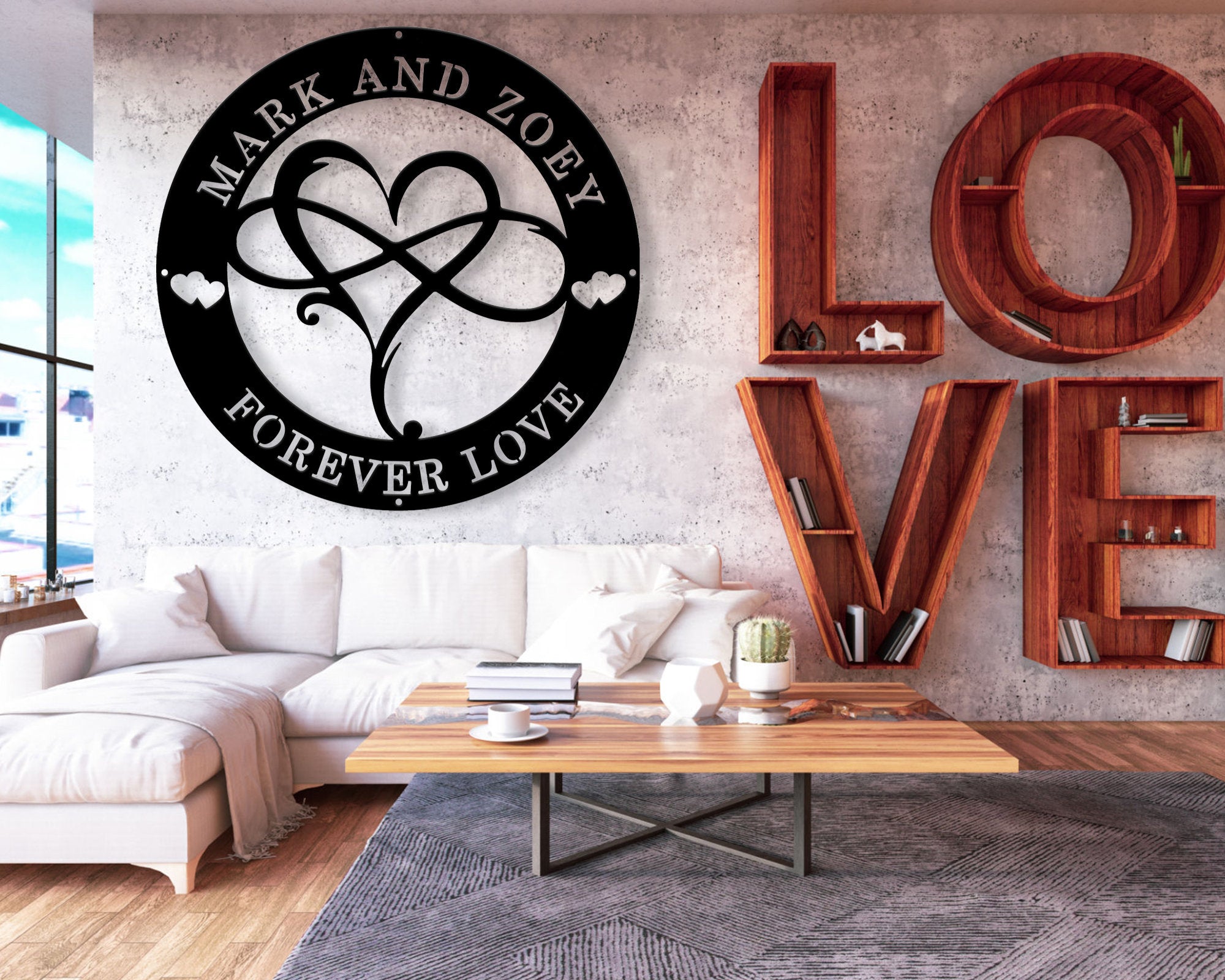 Personalized Love Metal Sign - Valentines Day Sign - Romantic Gifts ...