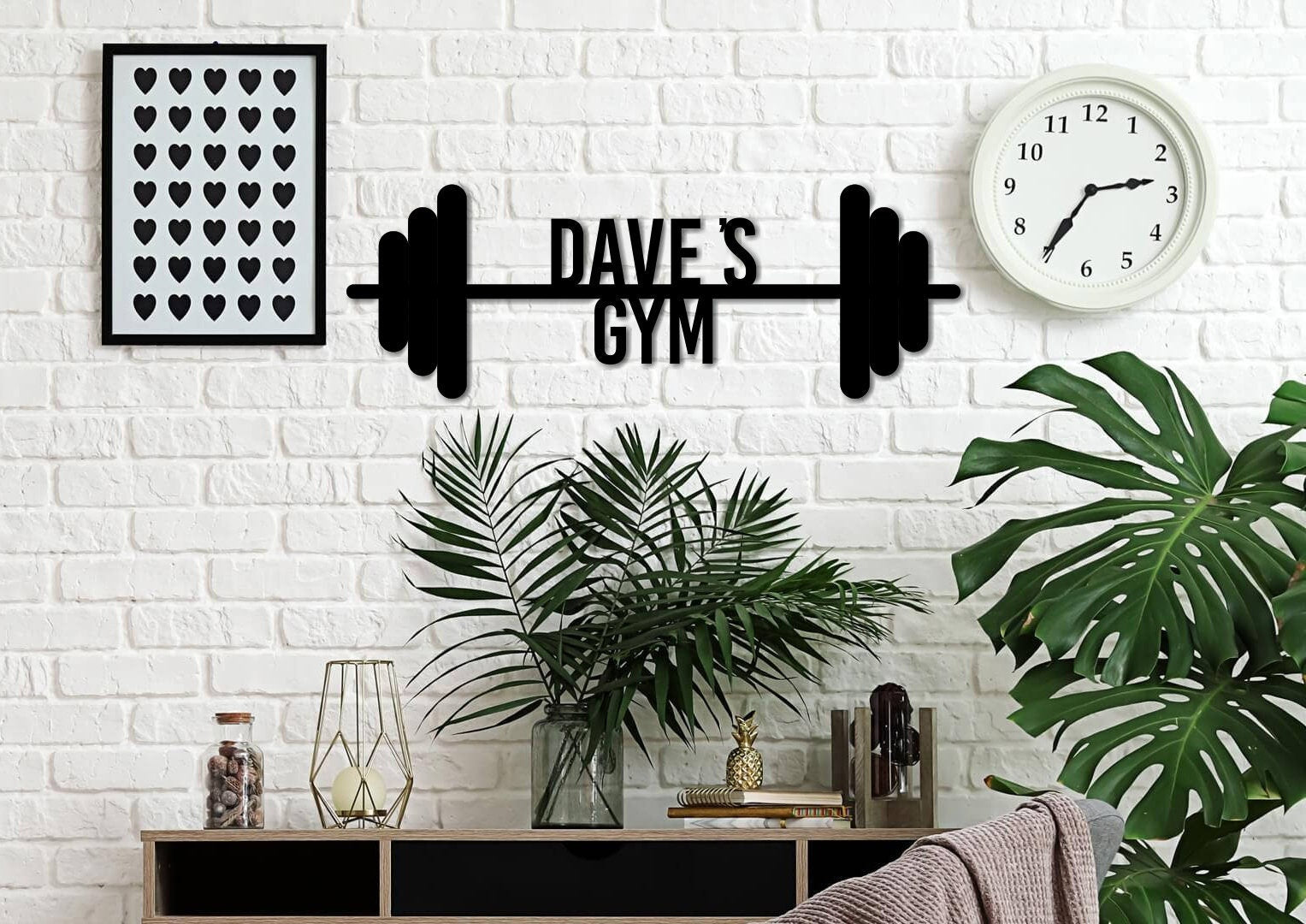 Gym Sign, Personalized Home Gym Sign, Metal Wall Decor, Metal Wall Art ...