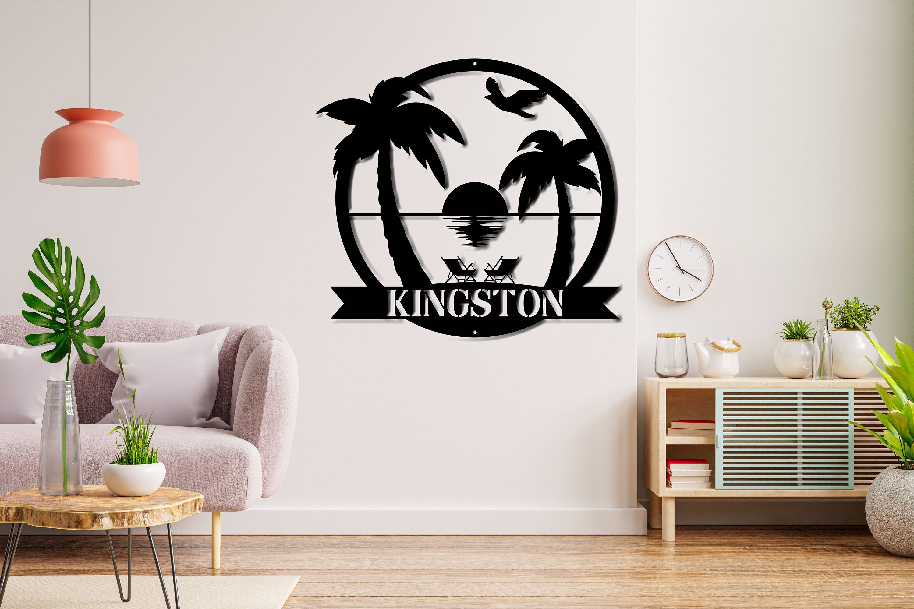 Custom Beach Decor - Family Name Sign Wall Art - Beach House Sign ...