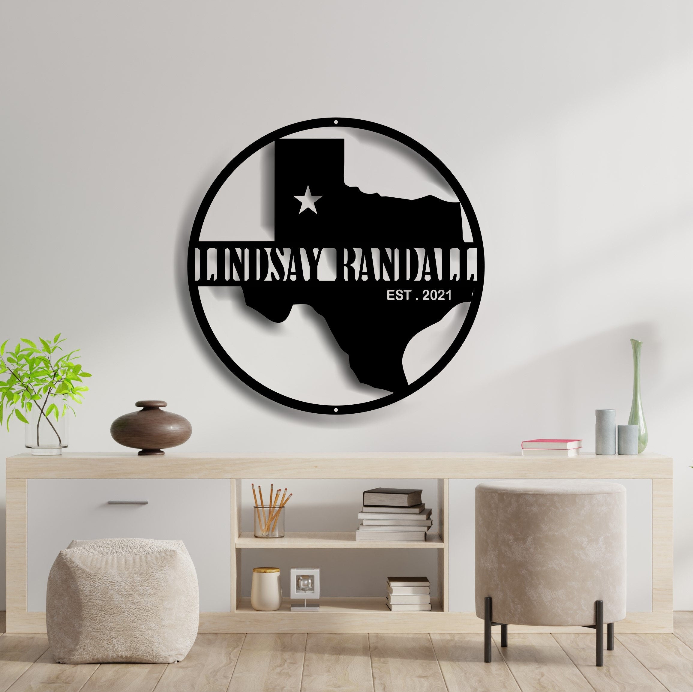 Personalized Map Metal Sign - All States Map Signs - Custom Name Metal ...