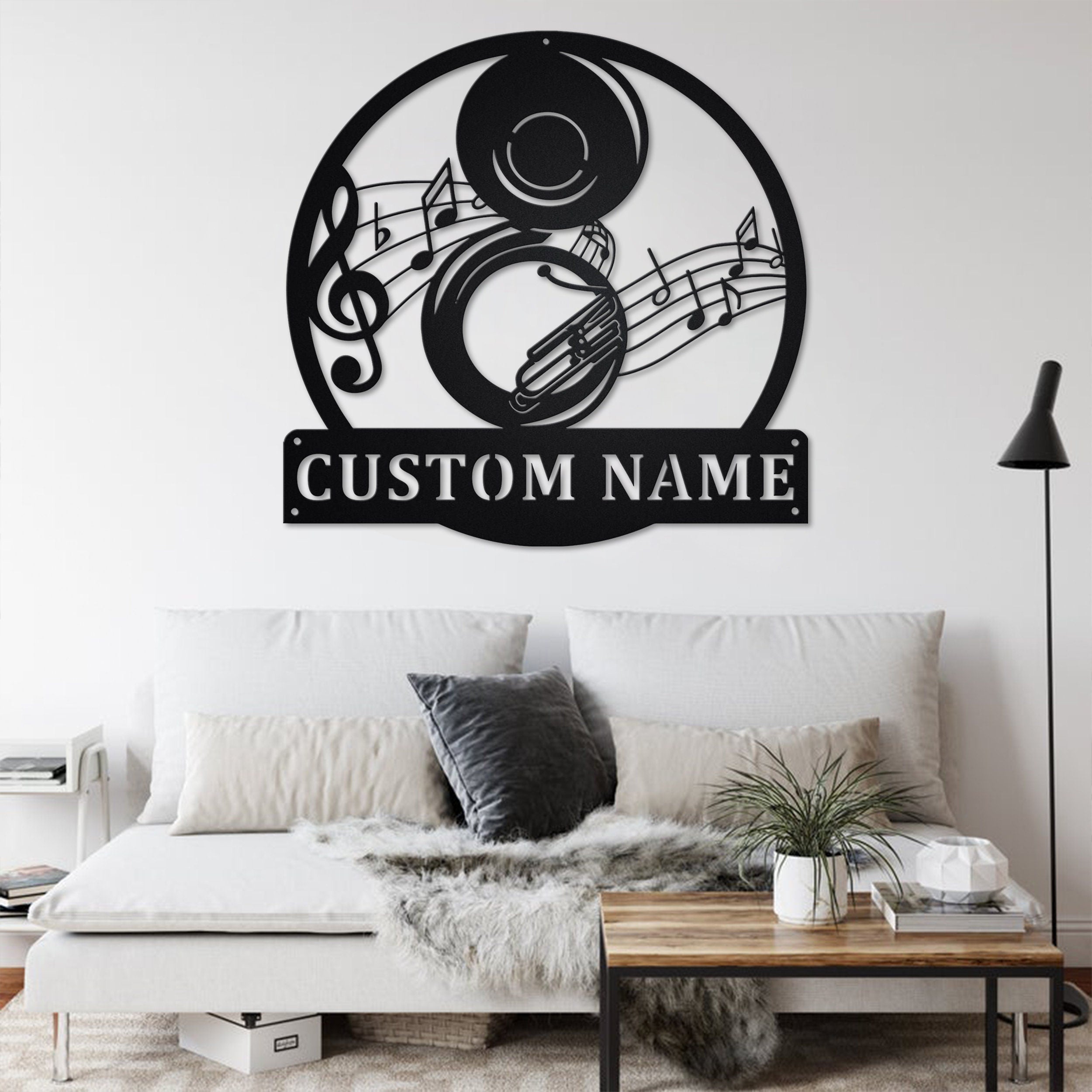 Custom Sousaphone Musical Instrument Metal Wall Art, Personalized ...