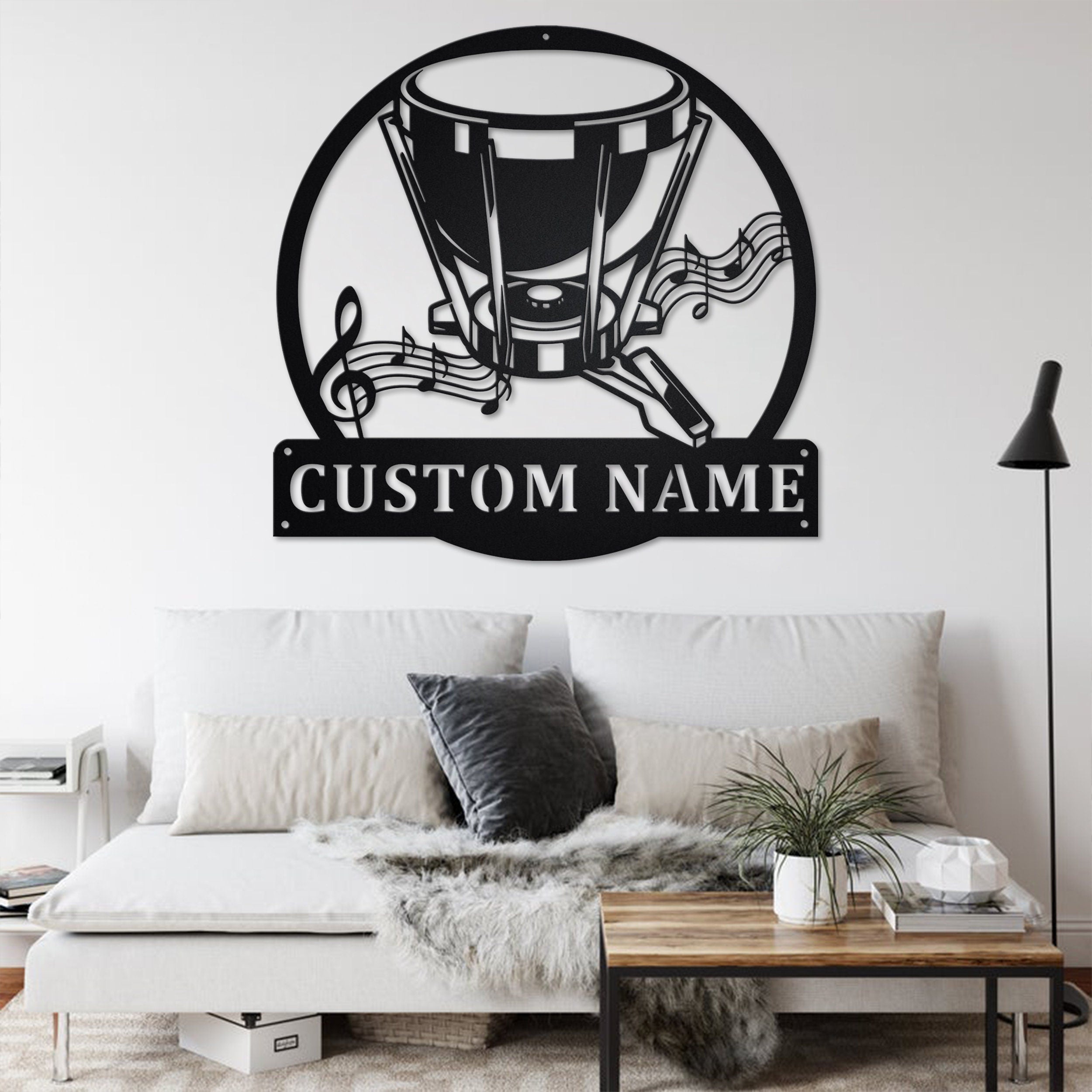 Custom Timpani Drum Musical Instrument Metal Wall Art, Personalized ...