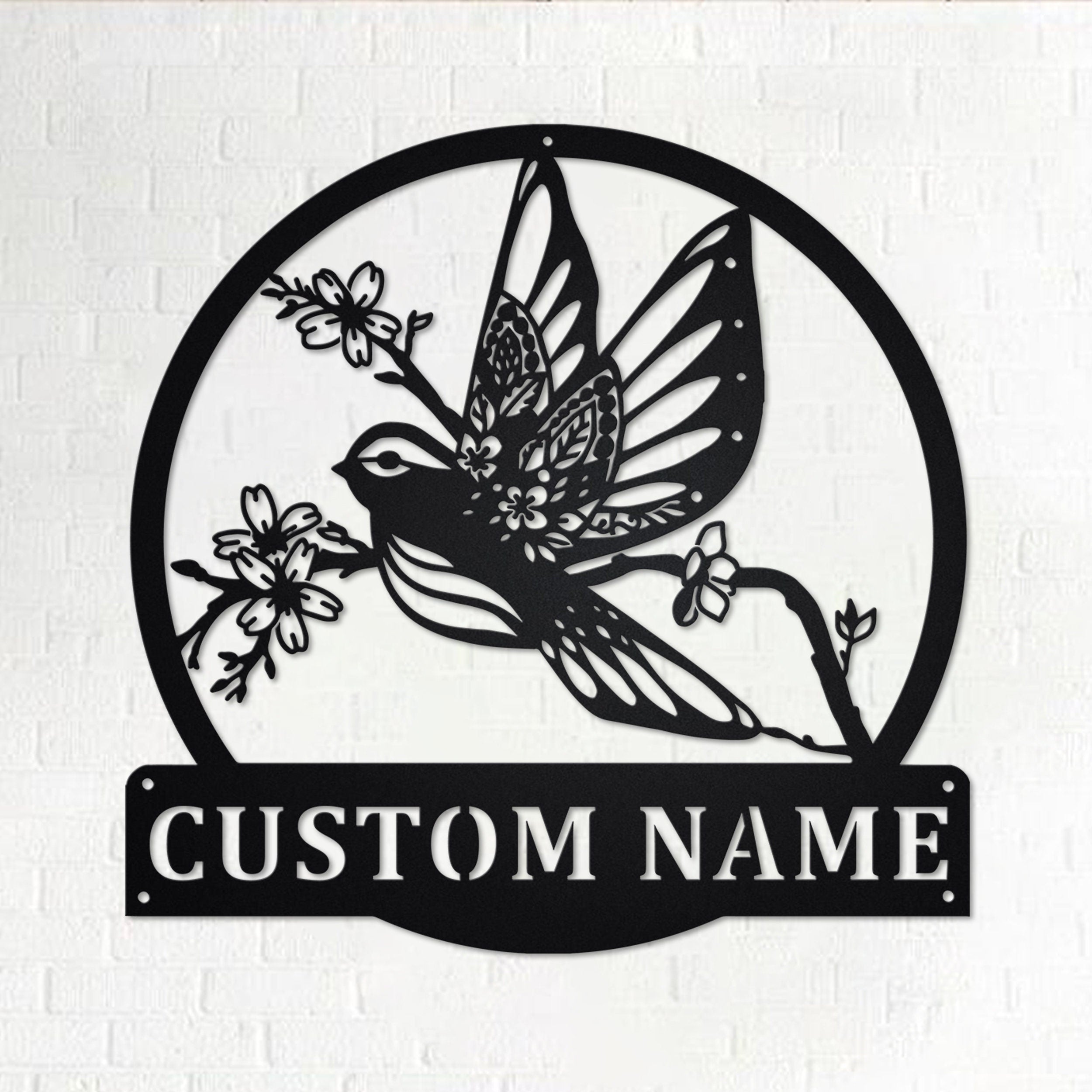 Custom Bird Isolated On White Metal Wall Art, Personalized Bird ...