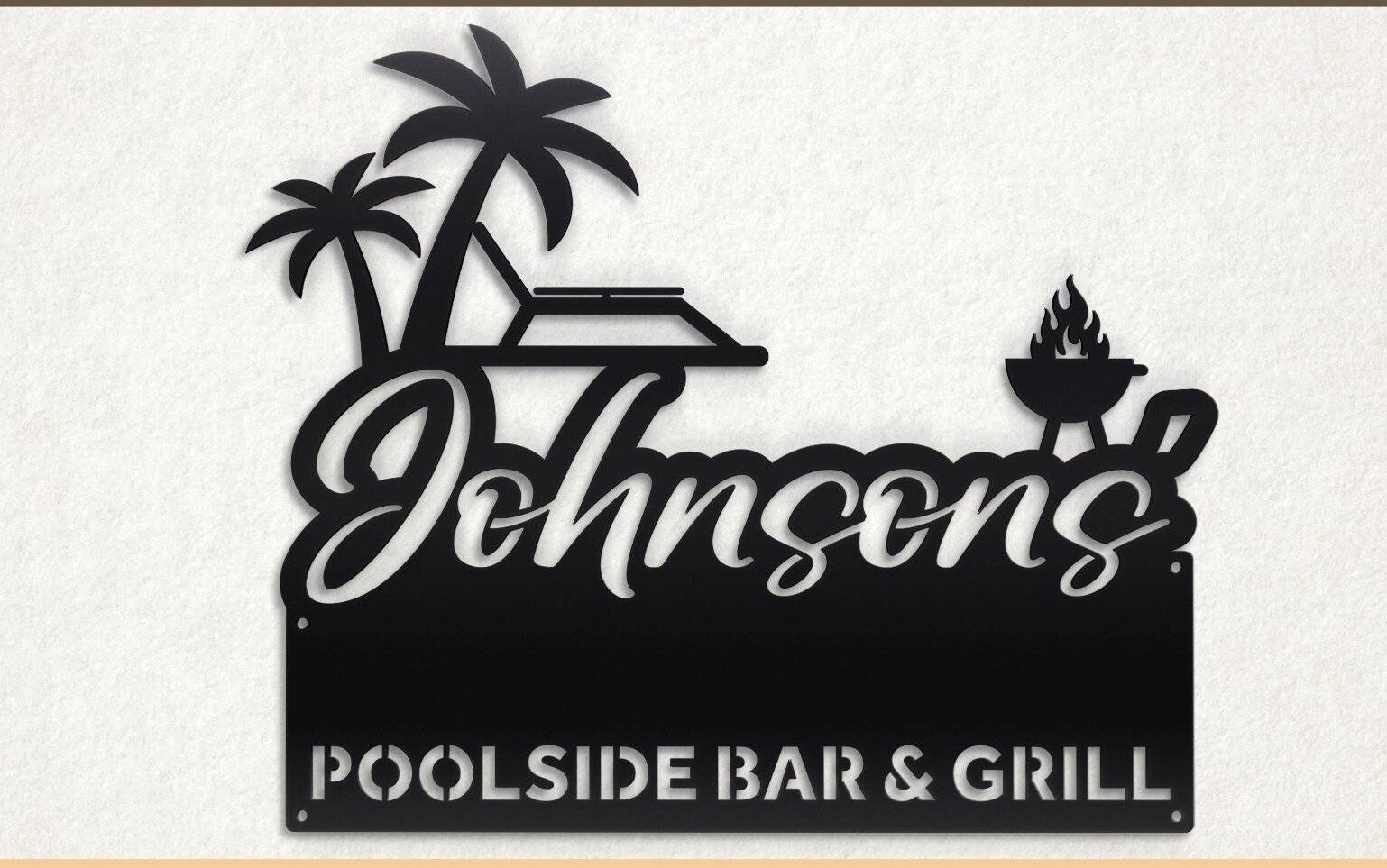 Personalized Pool Sign, Custom Pool Bar And Grill Sign, Christmas Gift ...