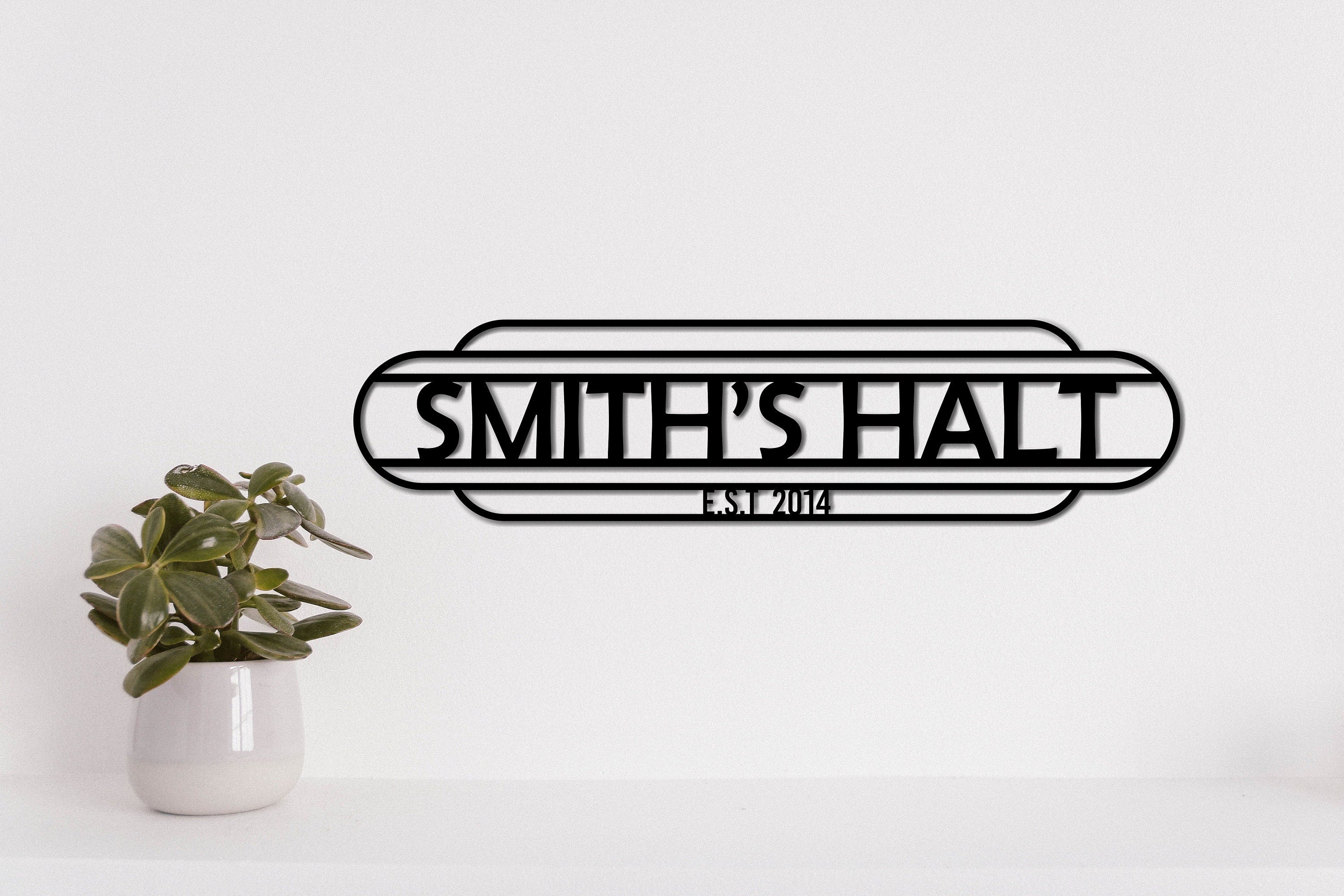 Personalized Name Metal Sign - Metal Wall Hangings - Family Name Sign ...