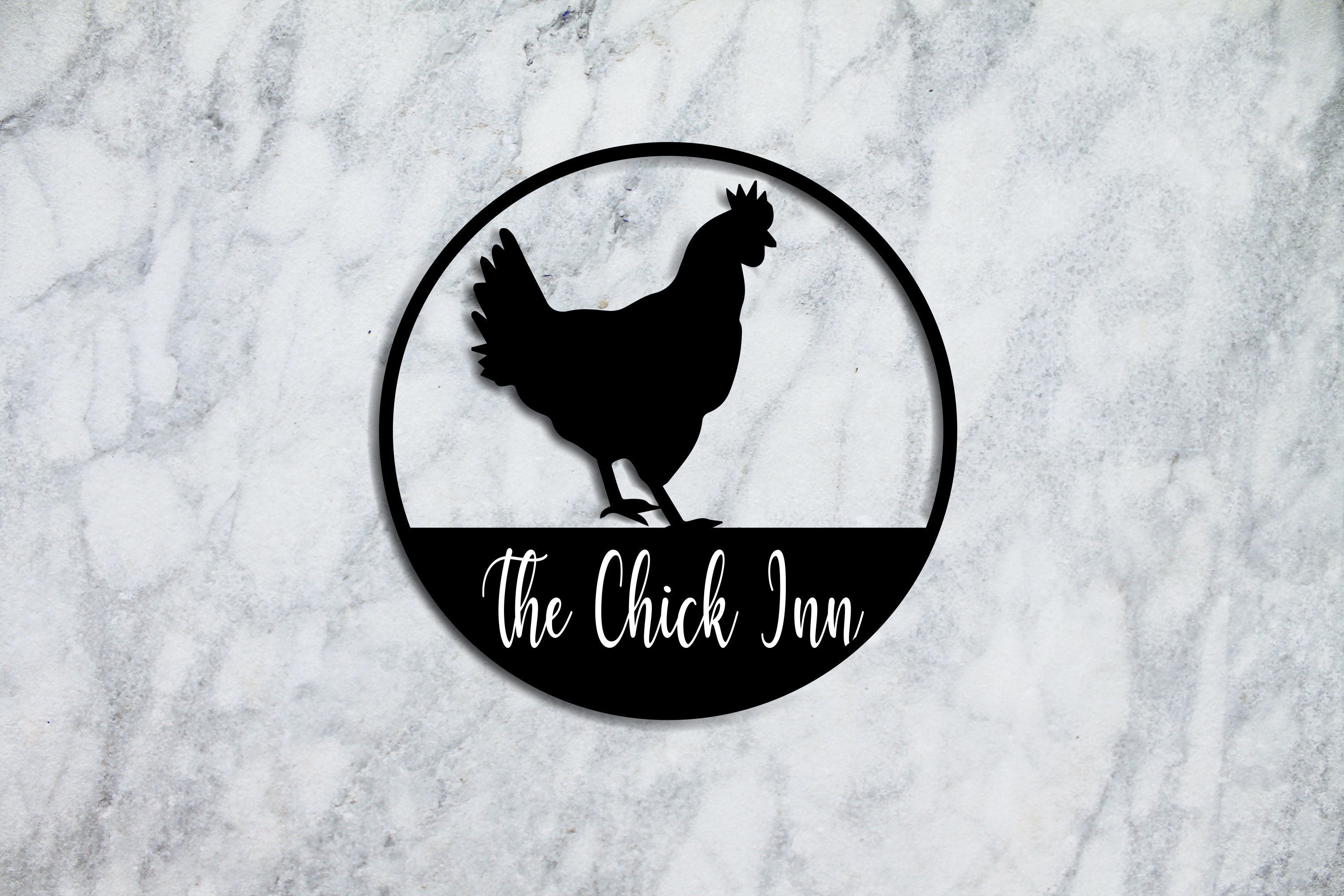 The Chick Inn Metal Sign - Round Coop Metal Sign - Hen Coop Metal Decor ...