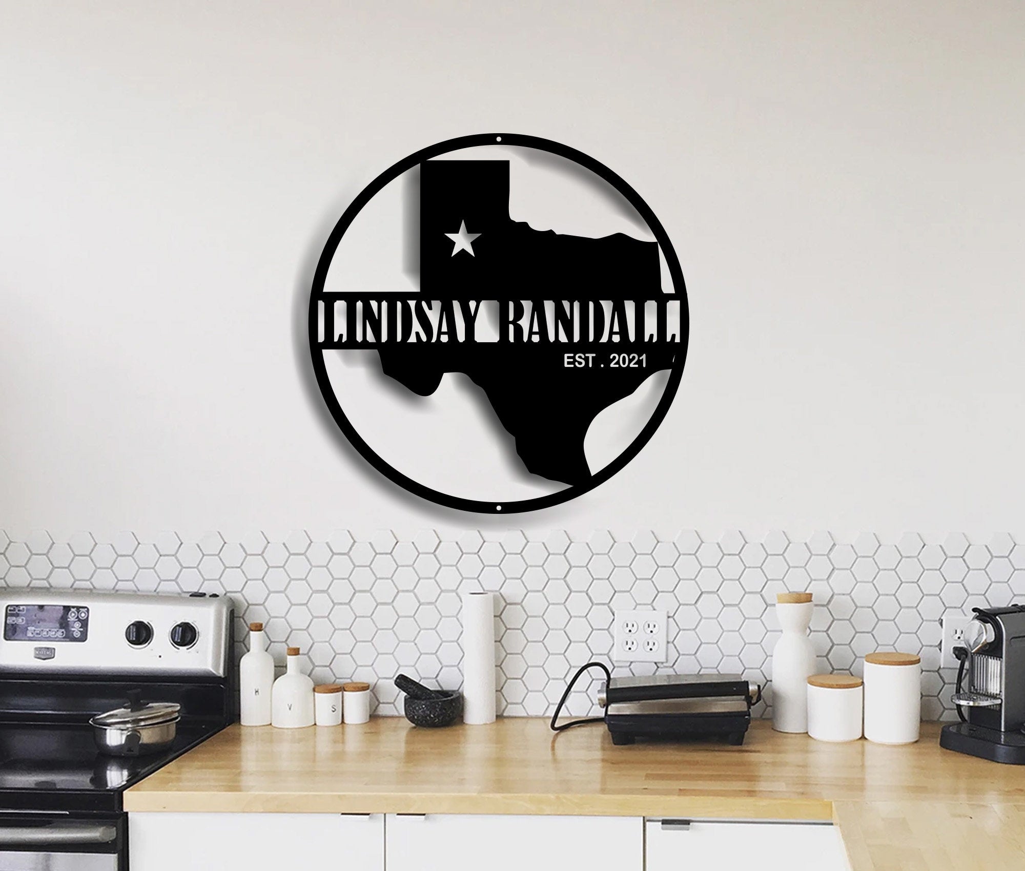 Personalized Map Metal Sign - All States Map Signs - Custom Name Metal ...