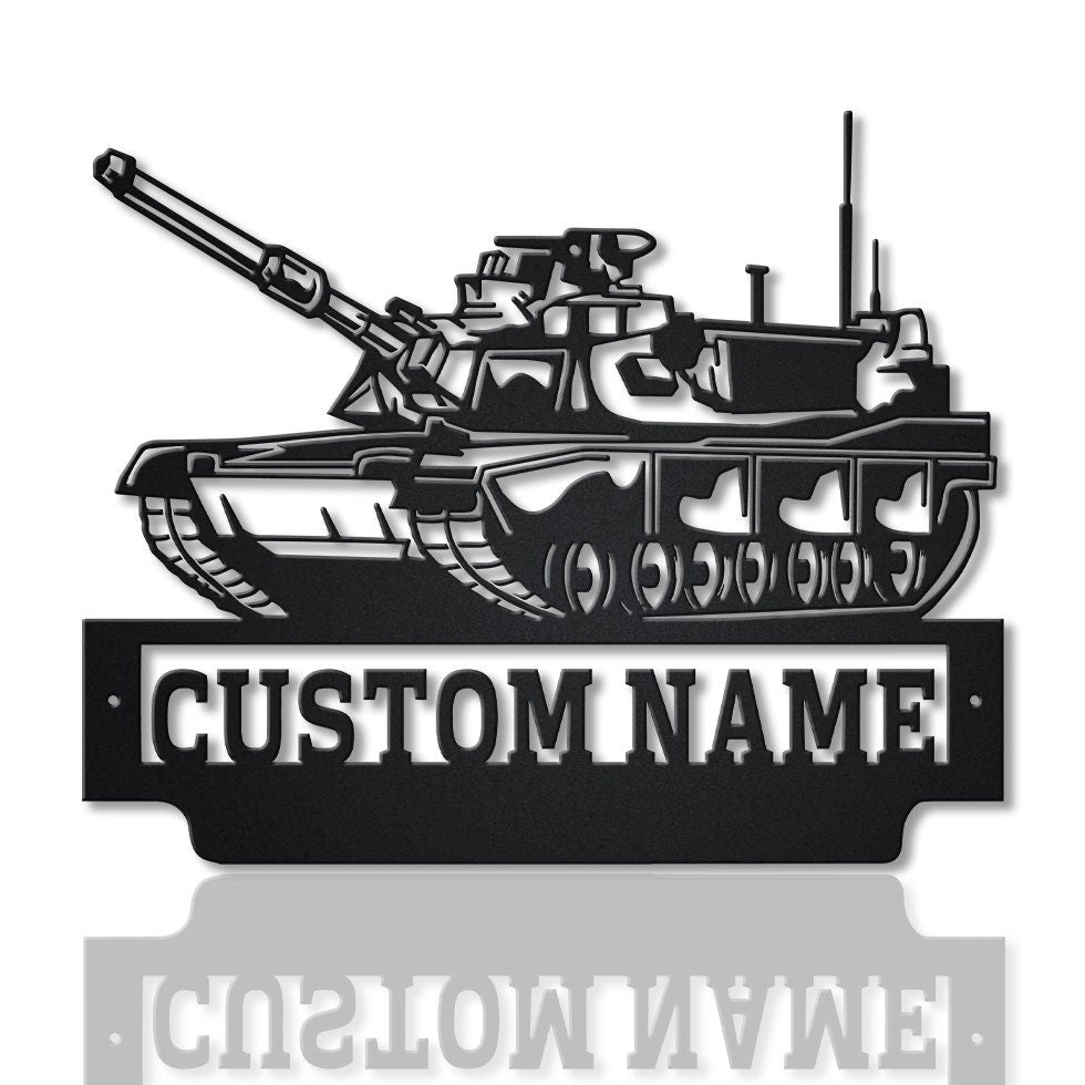Personalized Us Military Tank Monogram Metal Sign Art, Custom Us ...