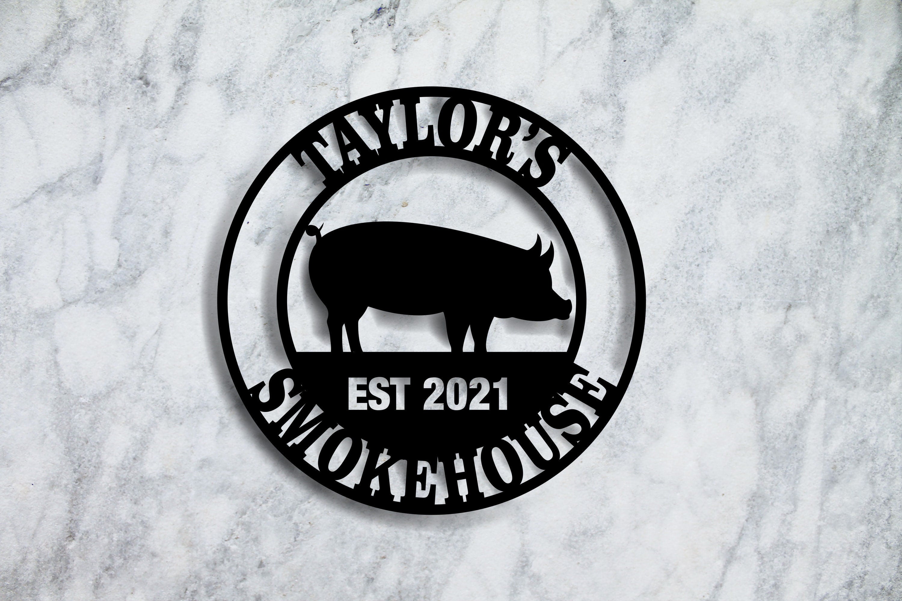 Personalized Bbq Grill Sign Metal Wall Art, Smoker And Grilling Gift ...