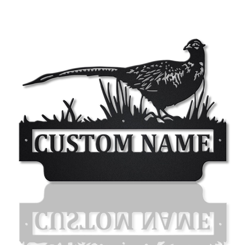 Personalized Pheasant Animal Metal Sign Art, Custom Pheasant Animal ...