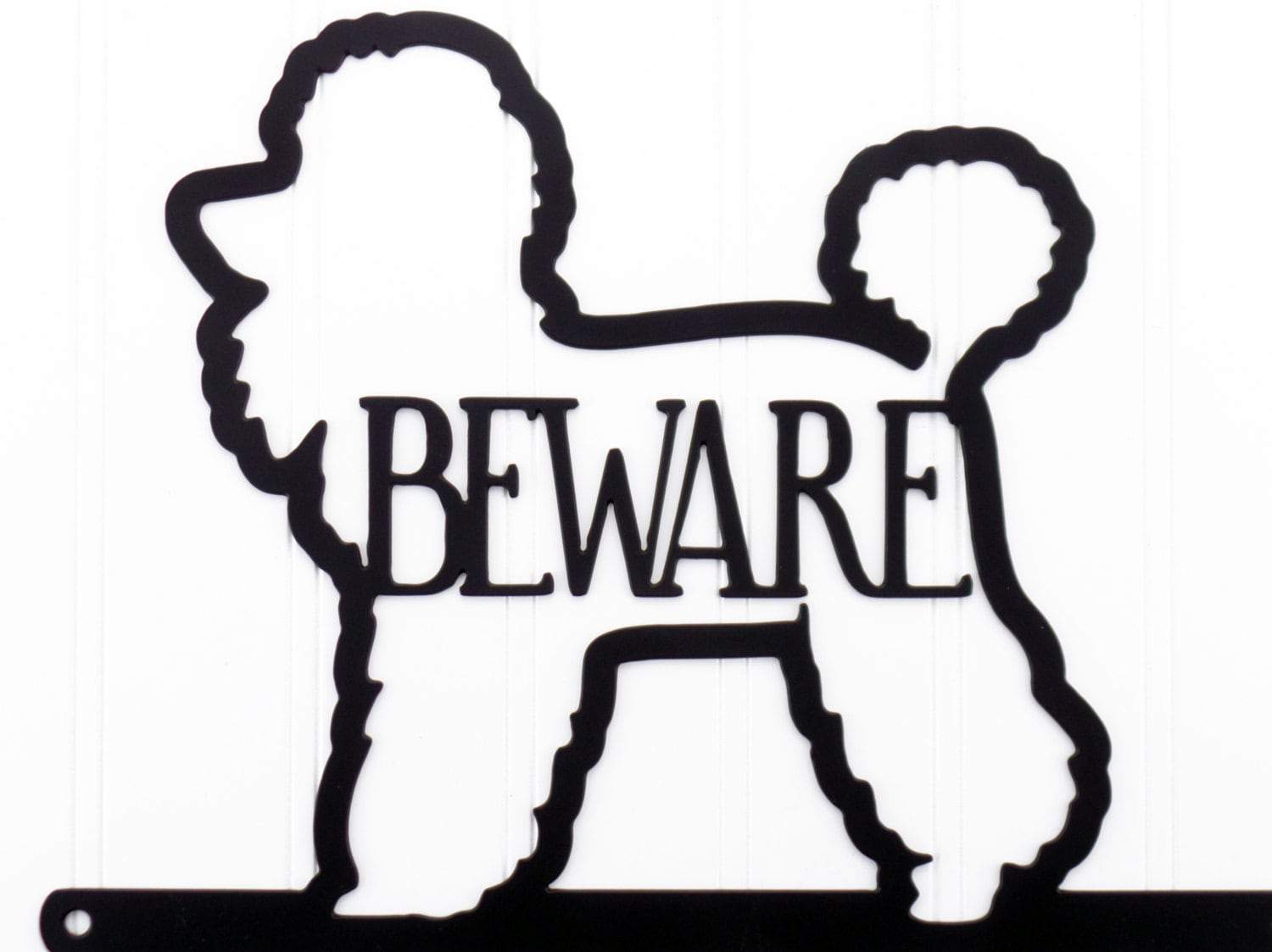 Poodles Live Here Metal Sign - Black, Poodle, Metal Wall Art, Outdoor ...