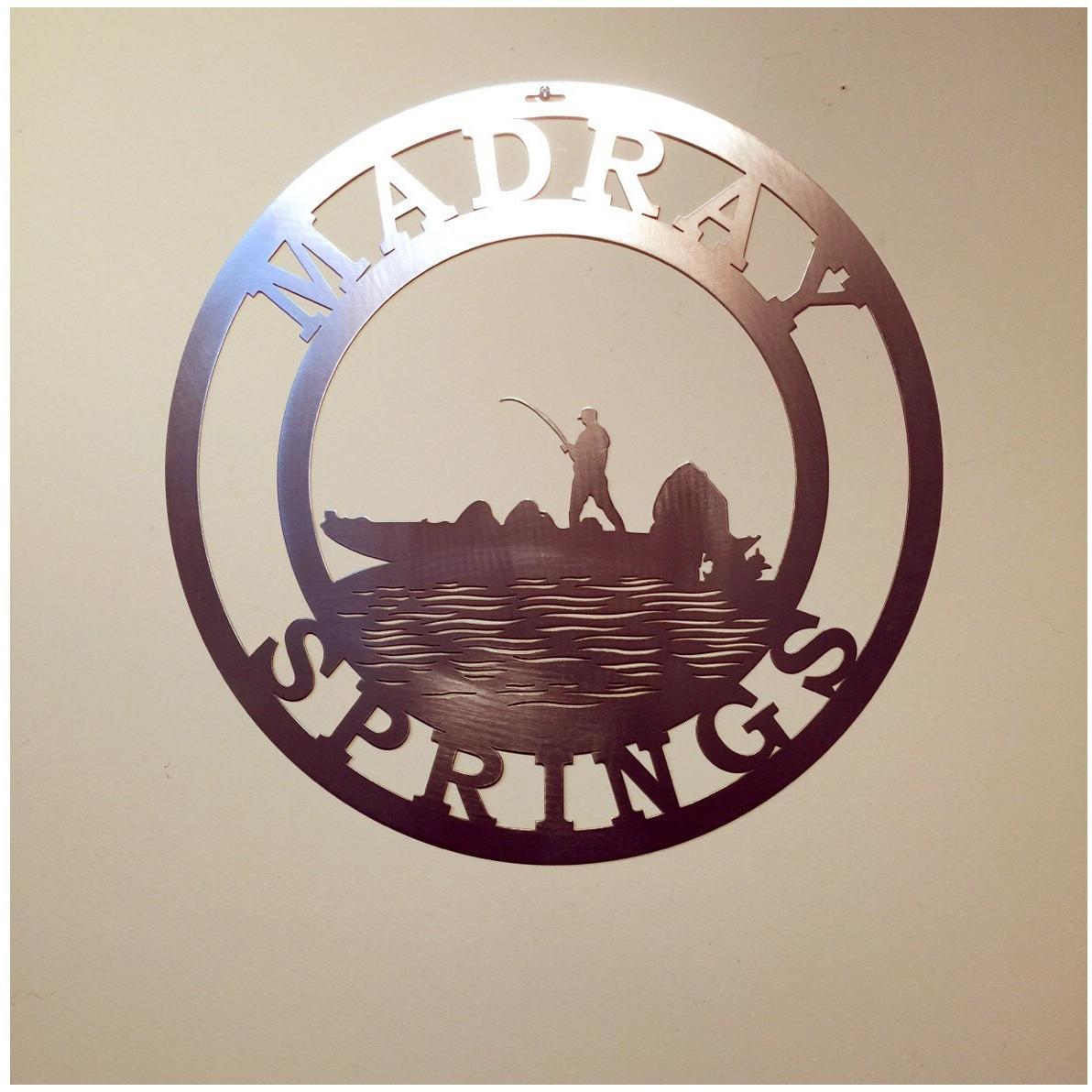 Personalized Metal Fishing Sign, Cut Metal Sign, Metal Wall Art, Metal ...