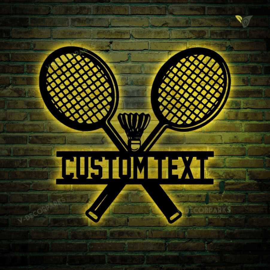 Custom Tennis Metal Sign With Lights, Personalized Tennis Sign, Tennis ...
