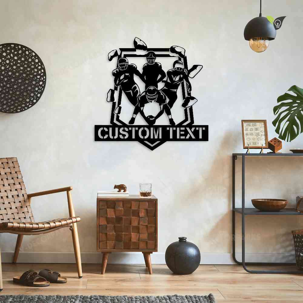 Custom Name Football Team Metal Sign With Led Lights,personalized ...