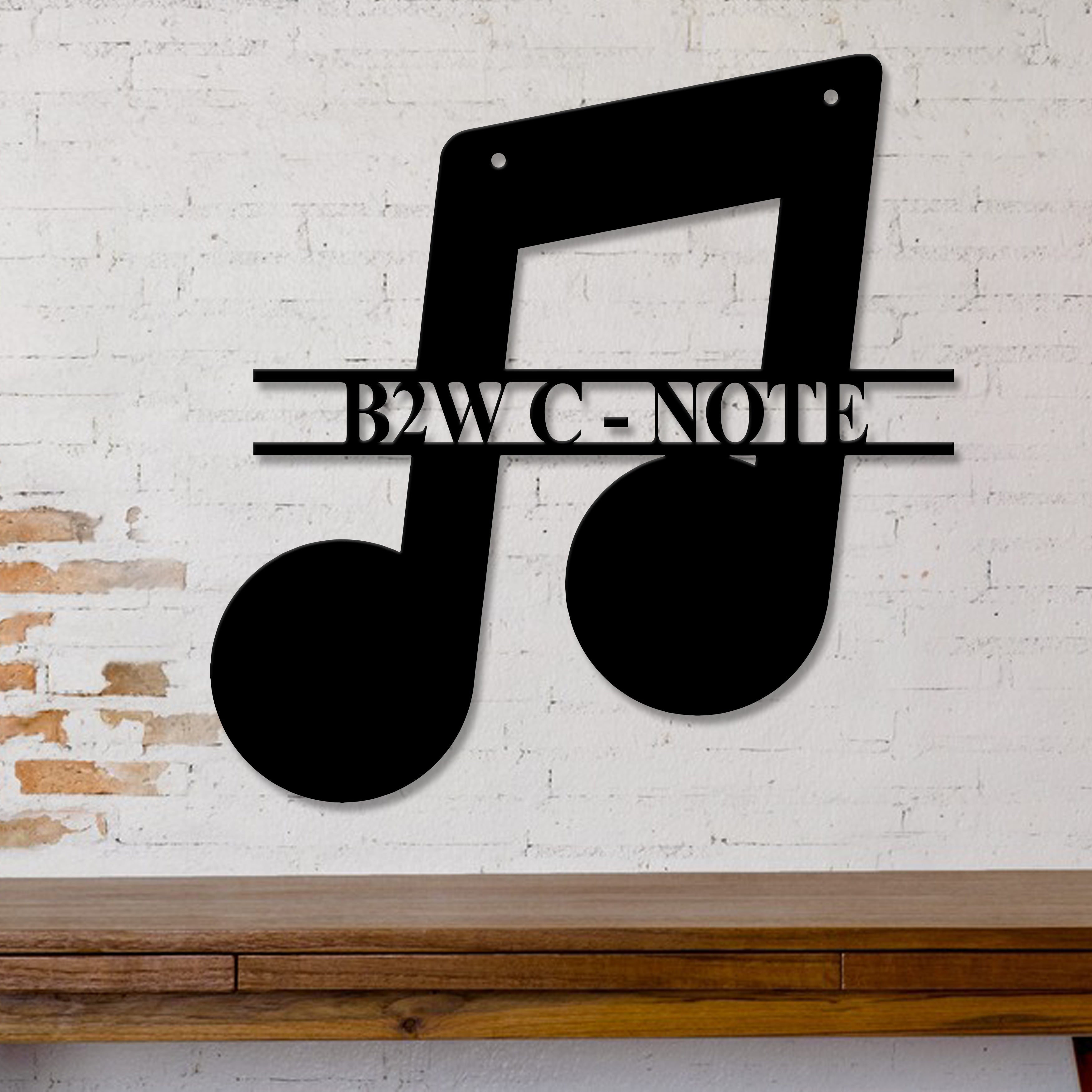 Personalized Music Family Name Sign, Metal Music Sign, Music Note ...