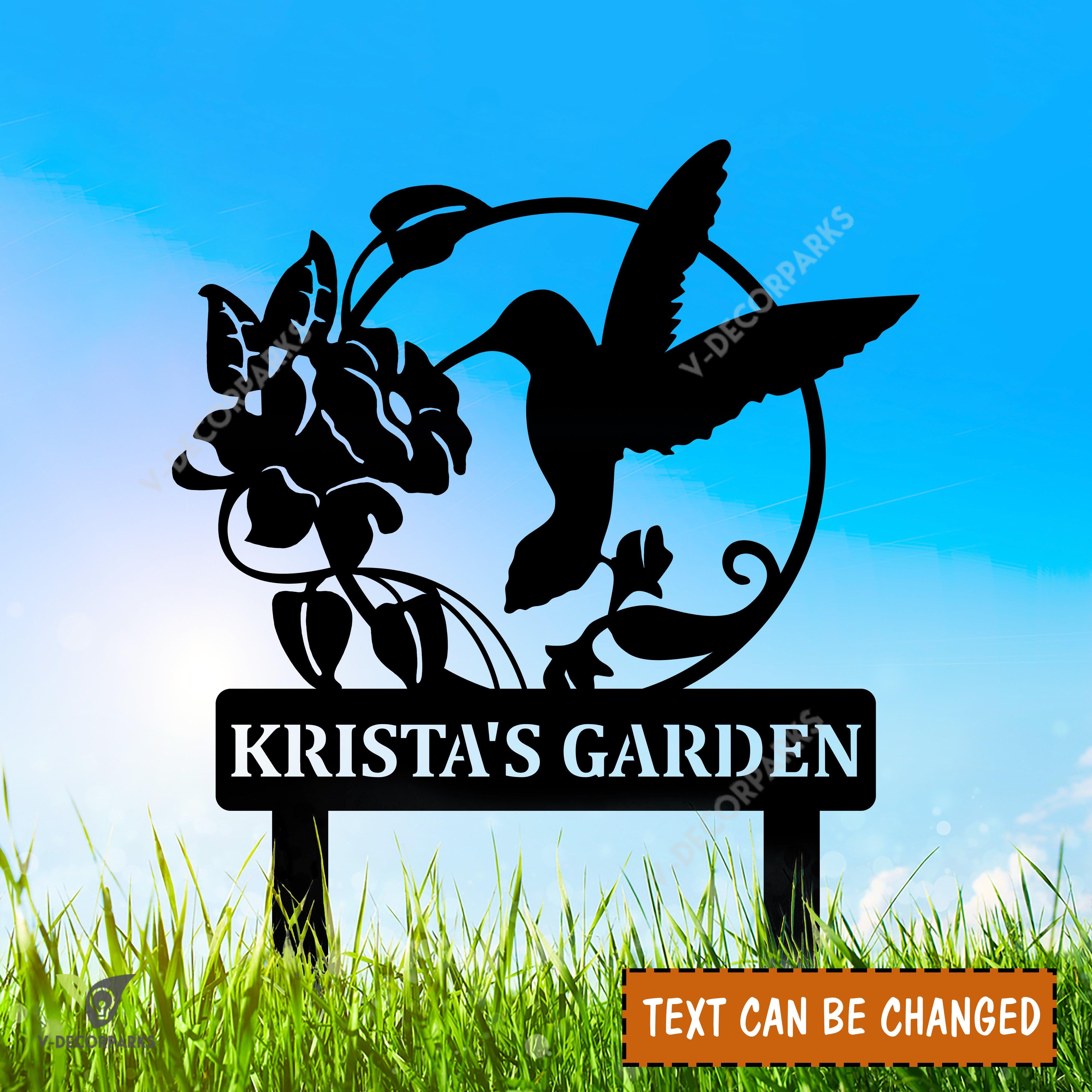 Personalized Garden Stake Metal Sign, Garden Stake Metal Sign ...