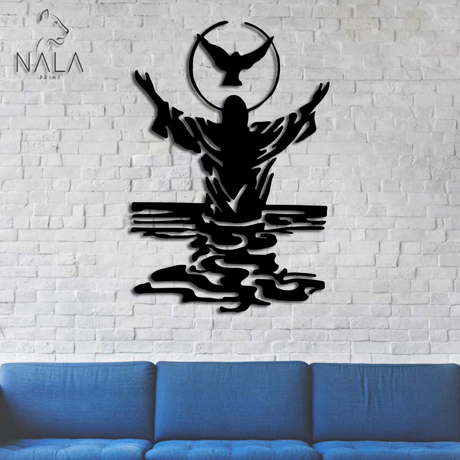 God And Dove Peacefull Metal Sign, Jesus Wall Hanging Artwork ...