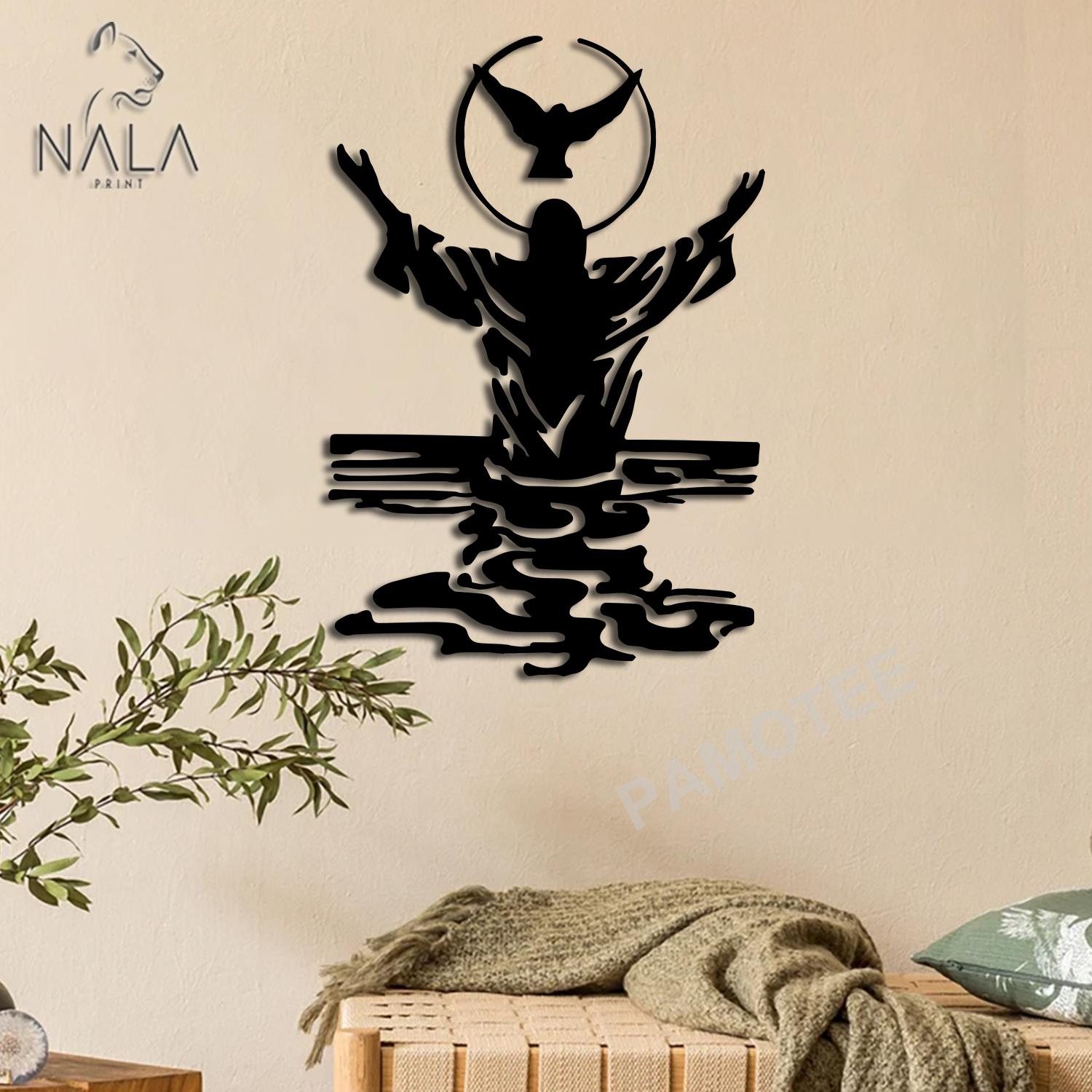 God And Dove Peacefull Metal Sign, Jesus Wall Hanging Artwork ...