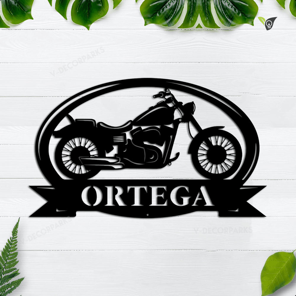 Custom Name Motorcycle Metal Sign, Metal Garage Sign, Personalized ...