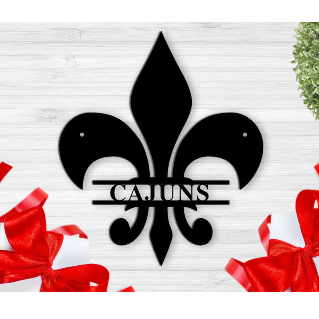 Customized Name Metal Wall Art, Fleur De Lis Vintage Metal Sign - Home ...