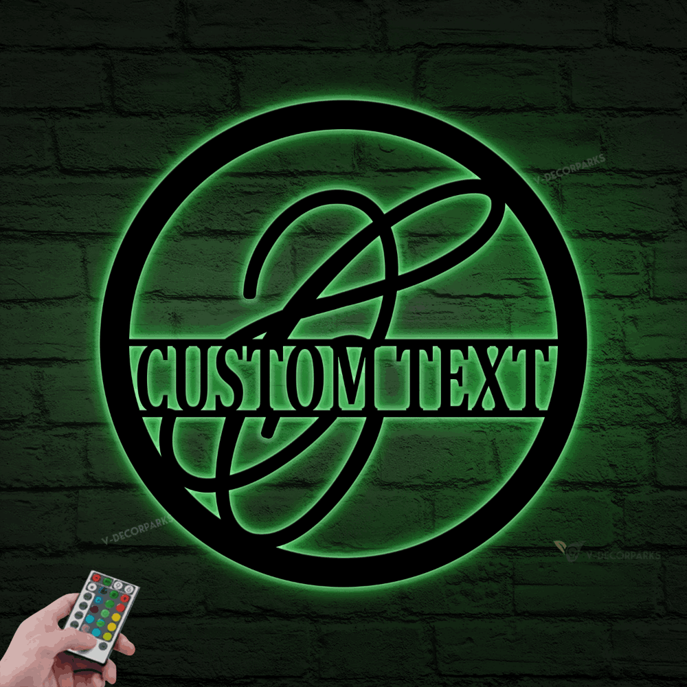 Custom Rob Metal Name Sign With Led Lights Personalized Name Sign Home ...