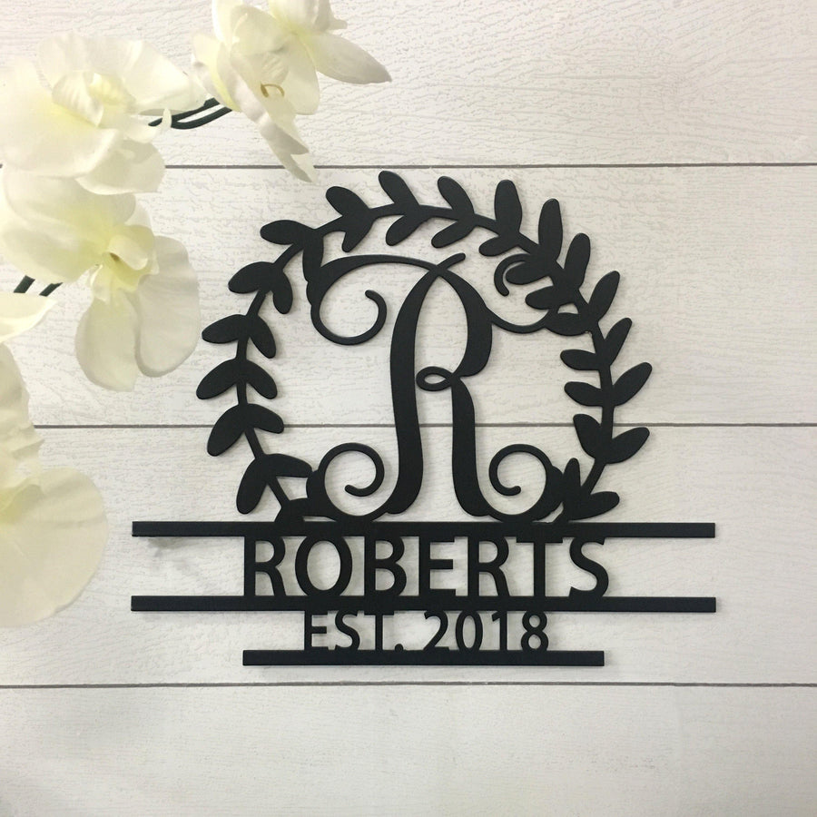 Personalized Crest Sign Cut Metal Sign, Metal Sign Art Home Decor ...