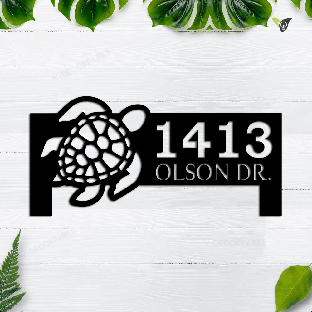 Personalized Sea Turtle Metal Sign, Turtle Beach Life Metal Wall Art ...