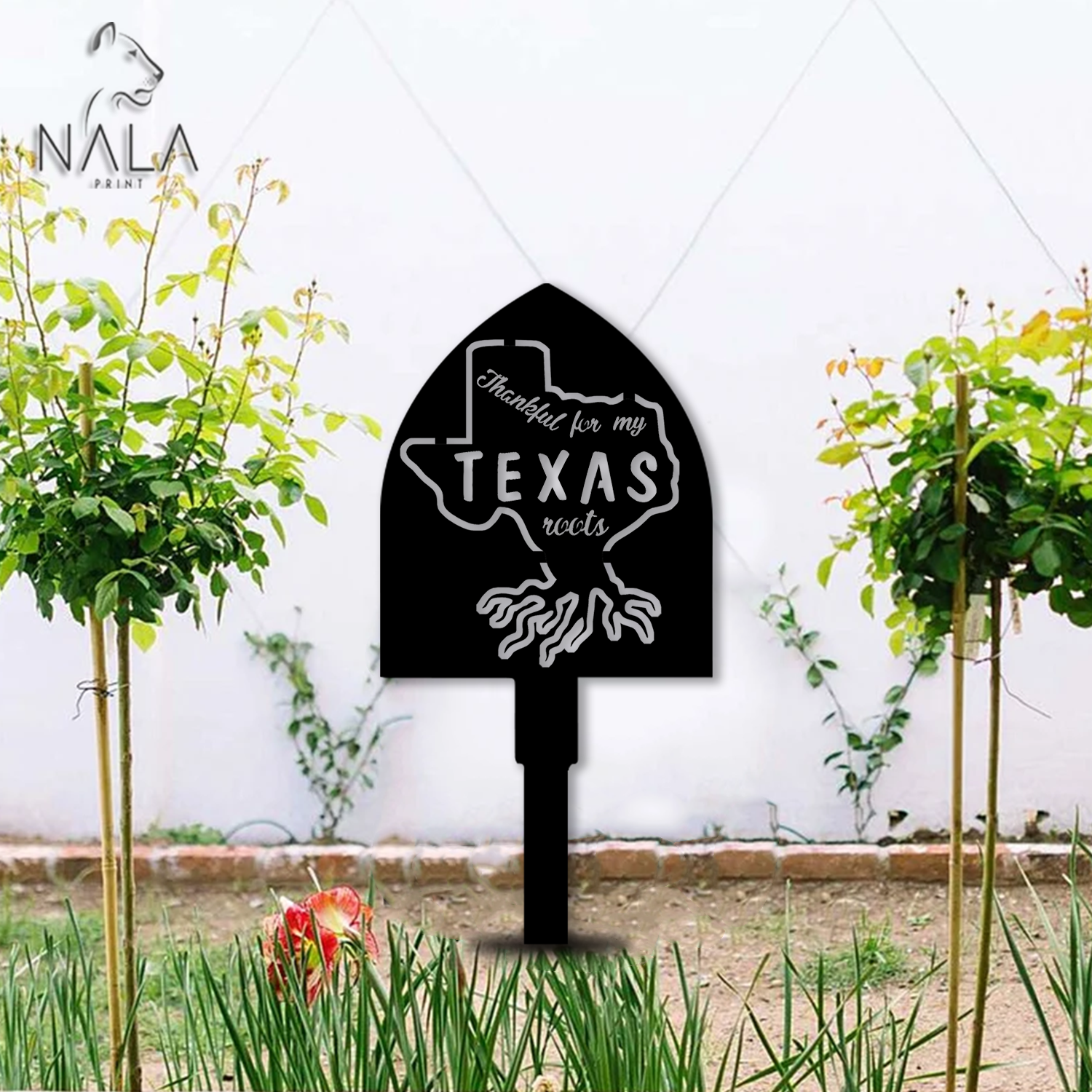 Shovel Thankful For My Texas Roots Decorative Metal Art, Metal Yard ...
