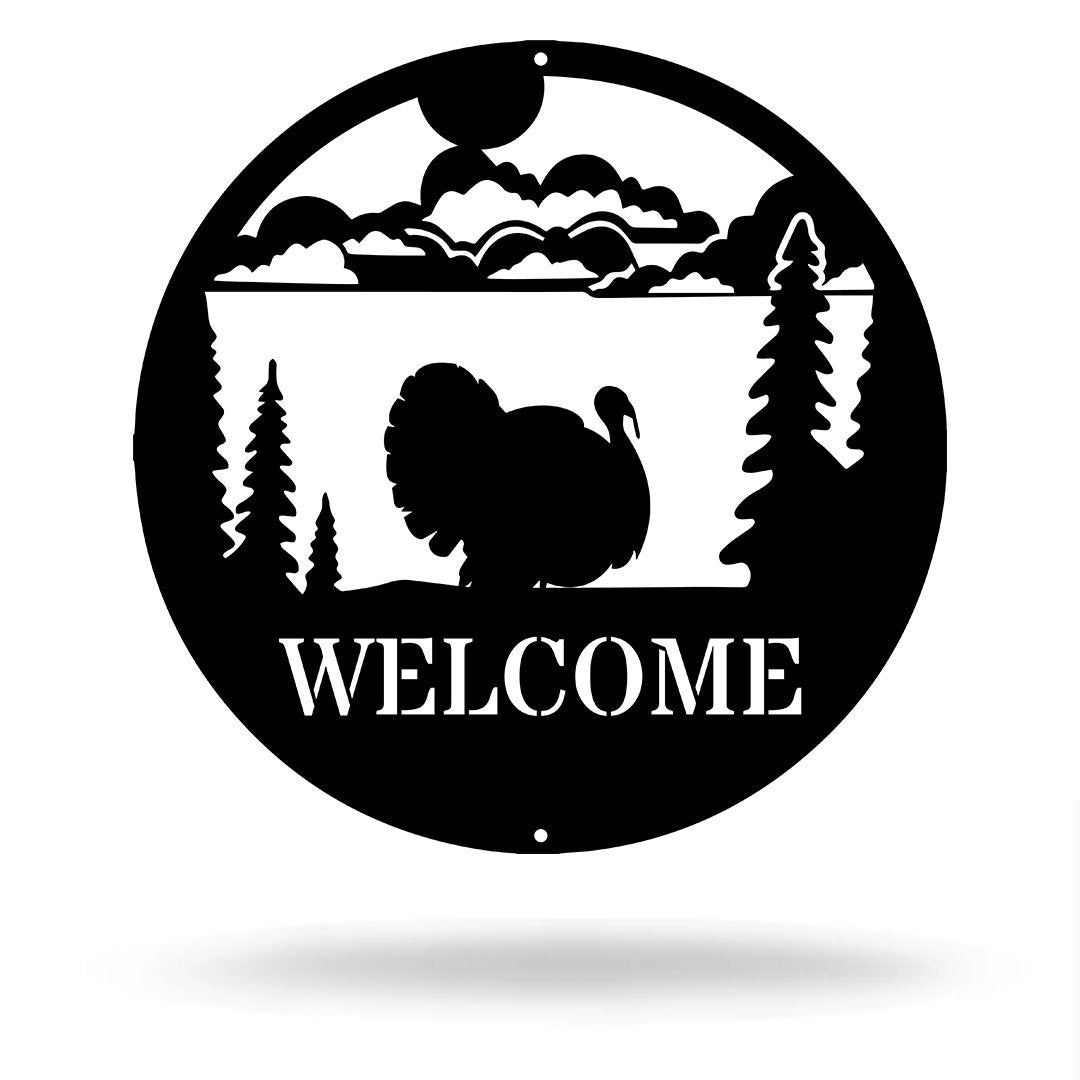 Turkey - Welcome Sign Cut Metal, Metal Art Wall Decor, Cut Wall Hanging ...
