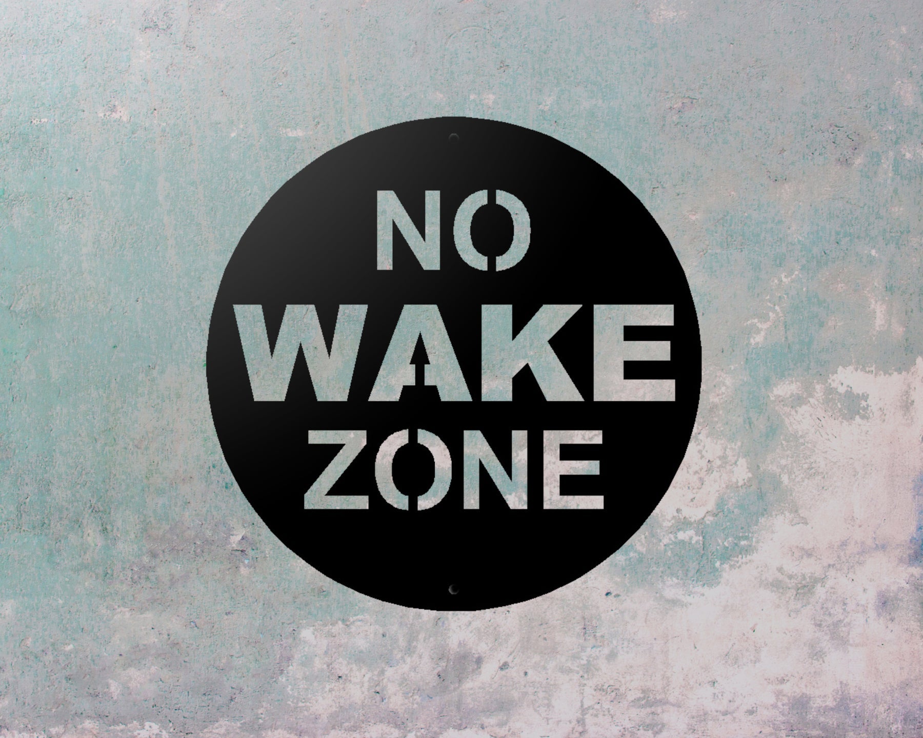 No Wake Zone Sign, Metal Sign Wall Decor, Metal Sign Outdoor, Indoor ...