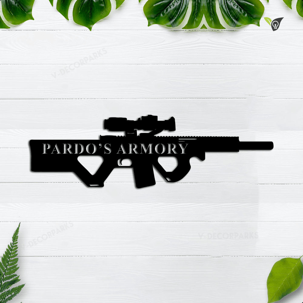 Custom Gun Sign, Custom Armory Metal Sign, Gift For Him, Hunting Gift ...