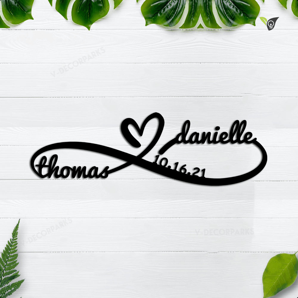 Custom Infinity Sign Containing Names, Personalized Metal Infinity Sign ...