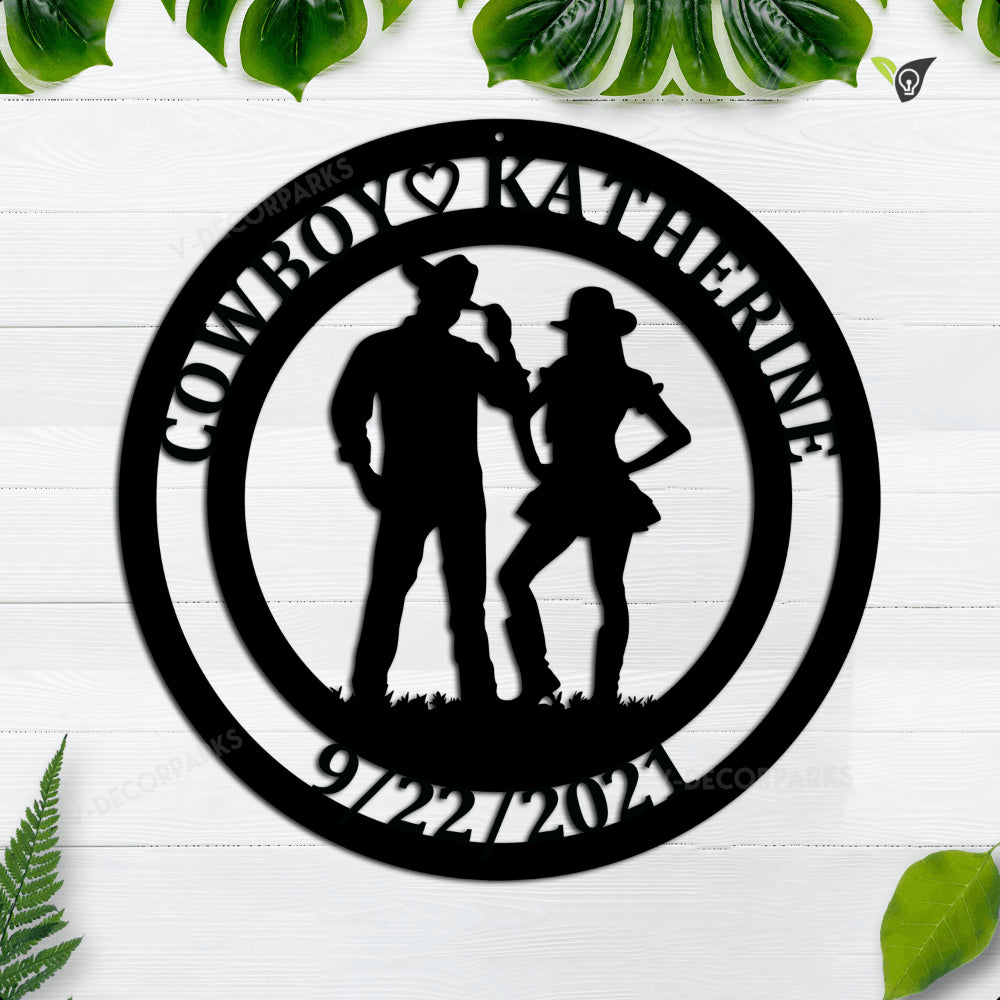 Personalized Cowboy Metal Wall Art, Western Metal Sign, Country Living ...