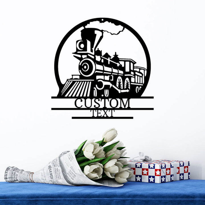Vintage Steam Locomotive Train Custom Family Name Metal Sign,metal ...