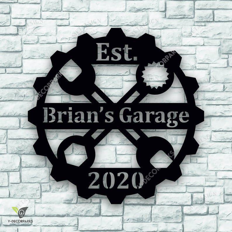 Personalized Metal Garage Metal Sign, Cut Metal Sign, Metal Wall Art ...