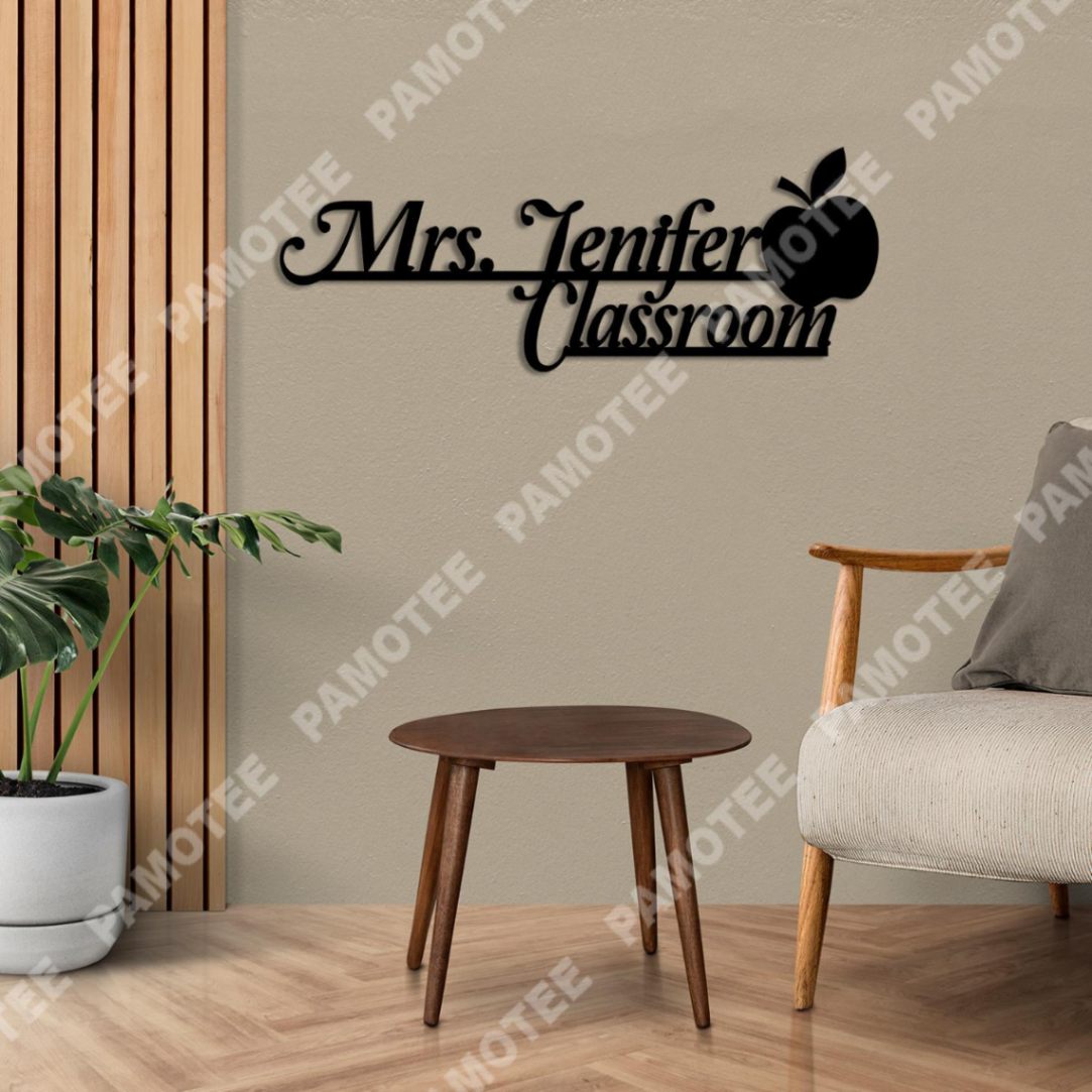 Customized Classroom Metal Door Sign, Teacher Wall Decoration - Pamotee