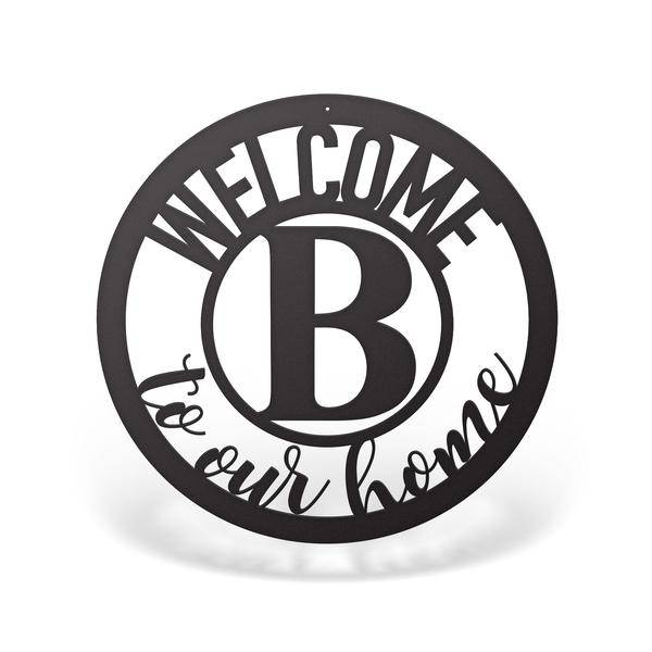 Metal Welcome Letter Sign, Cut Metal Sign, Metal Wall Art, Metal House ...