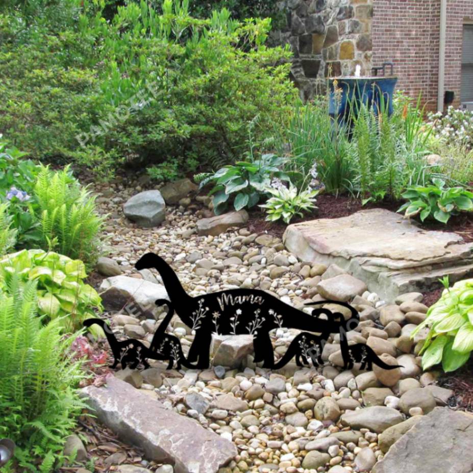 Personalized Bellusaurus Dinosaur Mother Metal Garden Decor ...
