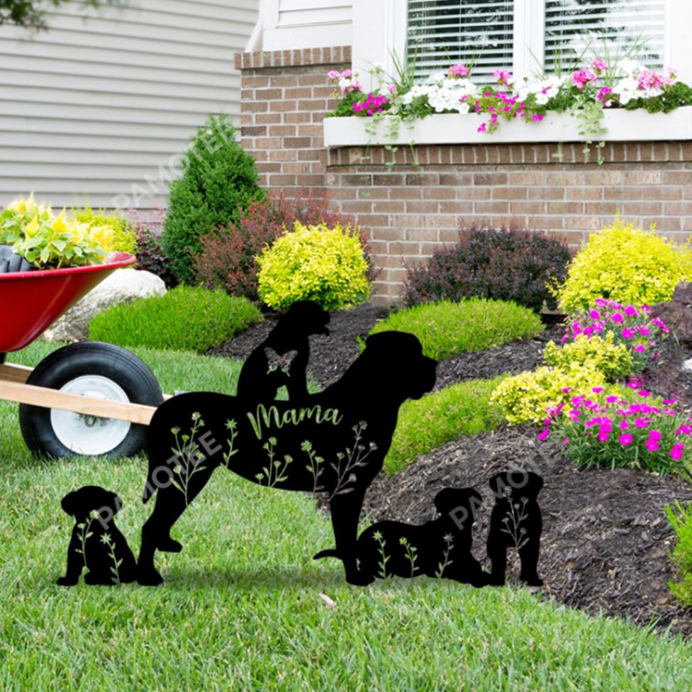 Personalized Mother English Mastiff Dog Metal Garden Art, Mastiff Large ...