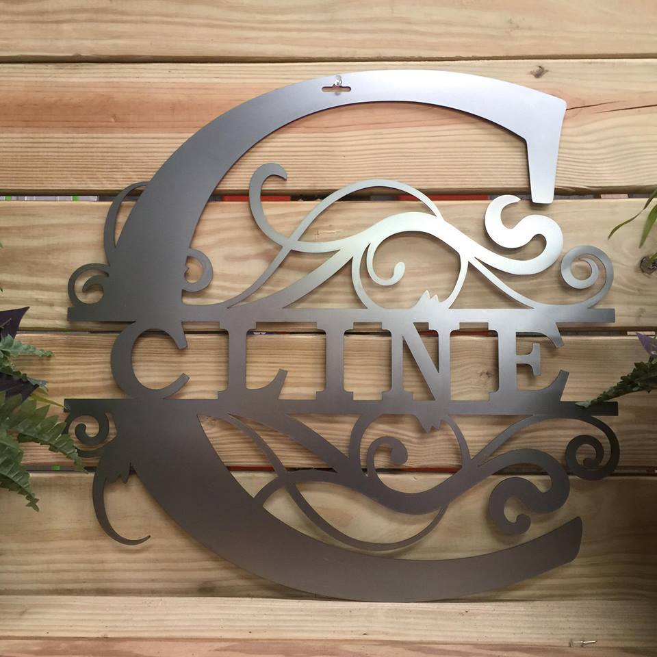 Swirl Family Established Sign, Cut Metal Sign, Metal Wall Art, Metal ...