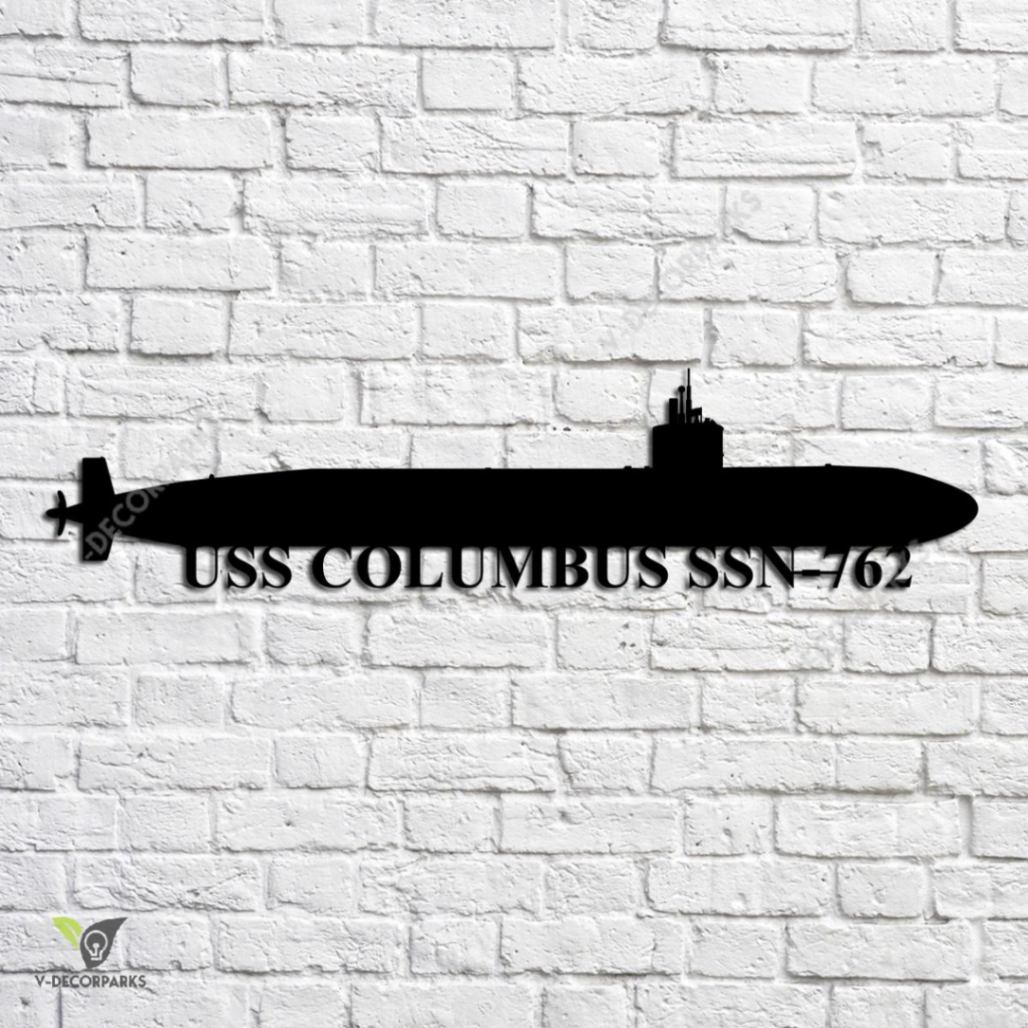 Uss Columbus Ssn 762 V2 Navy Ship Metal Art, Custom Us Navy Ship Metal ...